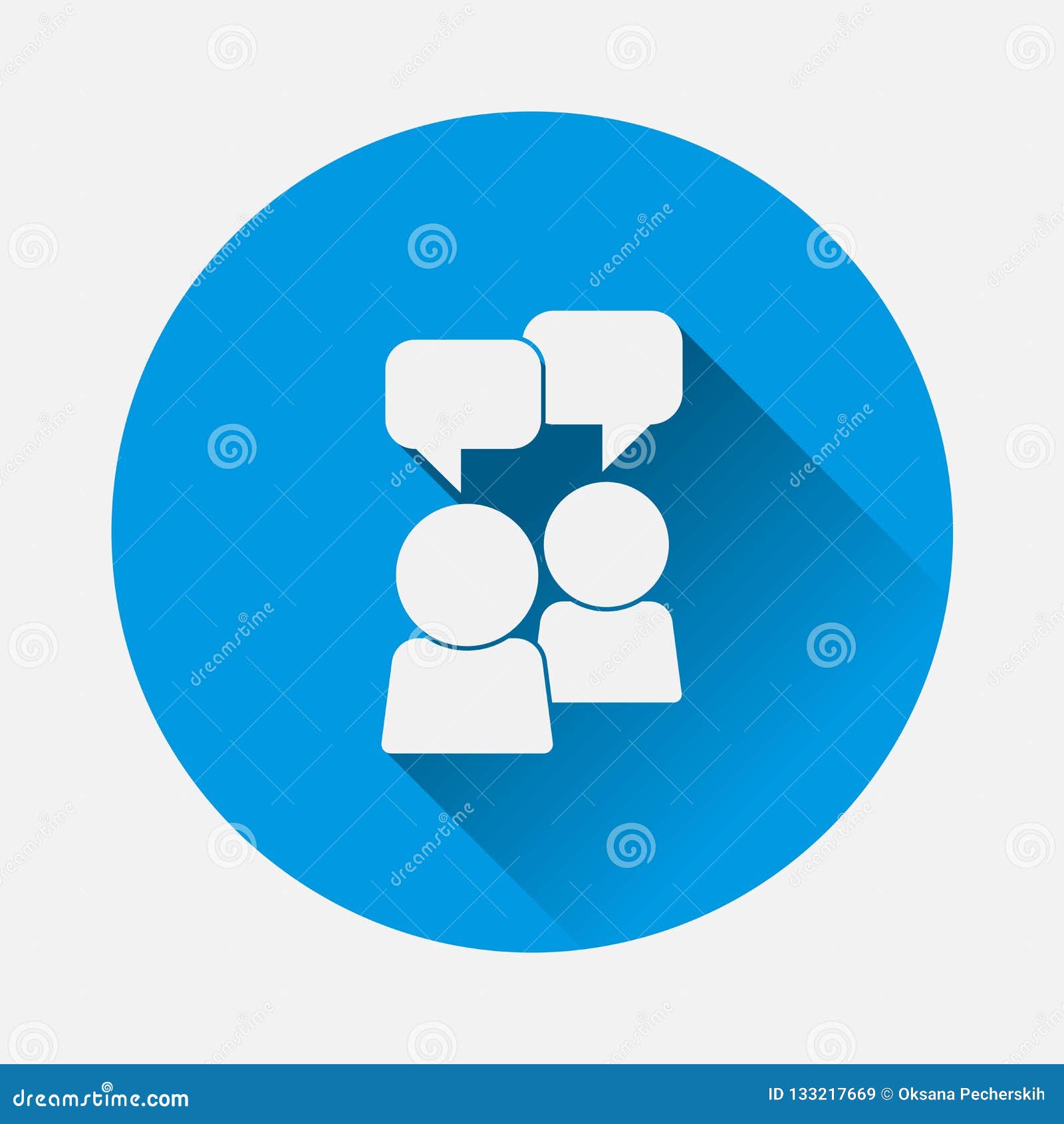 Vector User Chat Icon. Symbol of Interaction of People with a Cl Stock ...