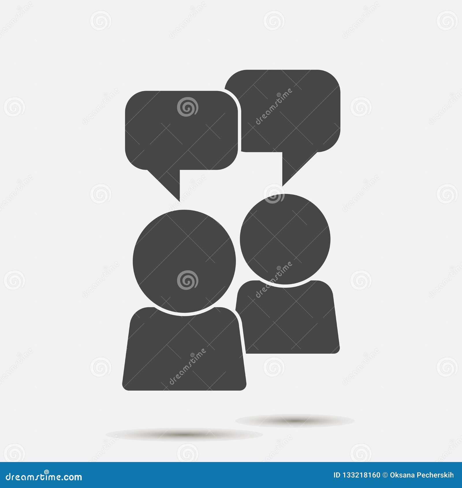 Vector User Chat Icon. Symbol of Interaction of People with a Cl Stock ...