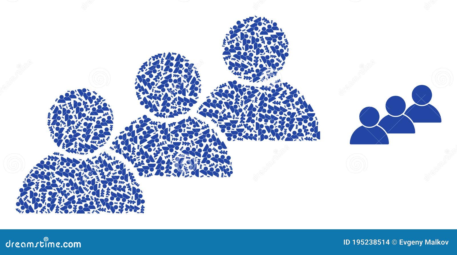 User Cohort Recursion Composition of Self Icons Stock Vector ...