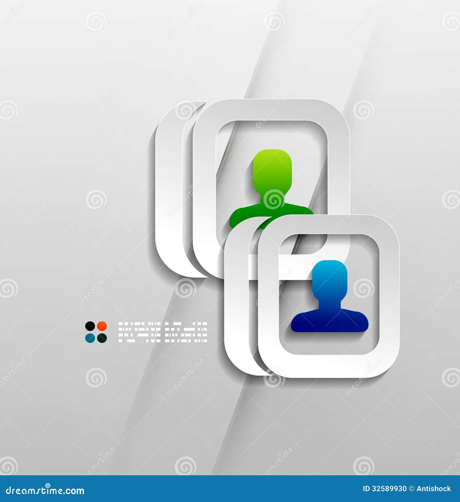 Vector User Contacts Paper Design Stock Vector - Illustration of ...