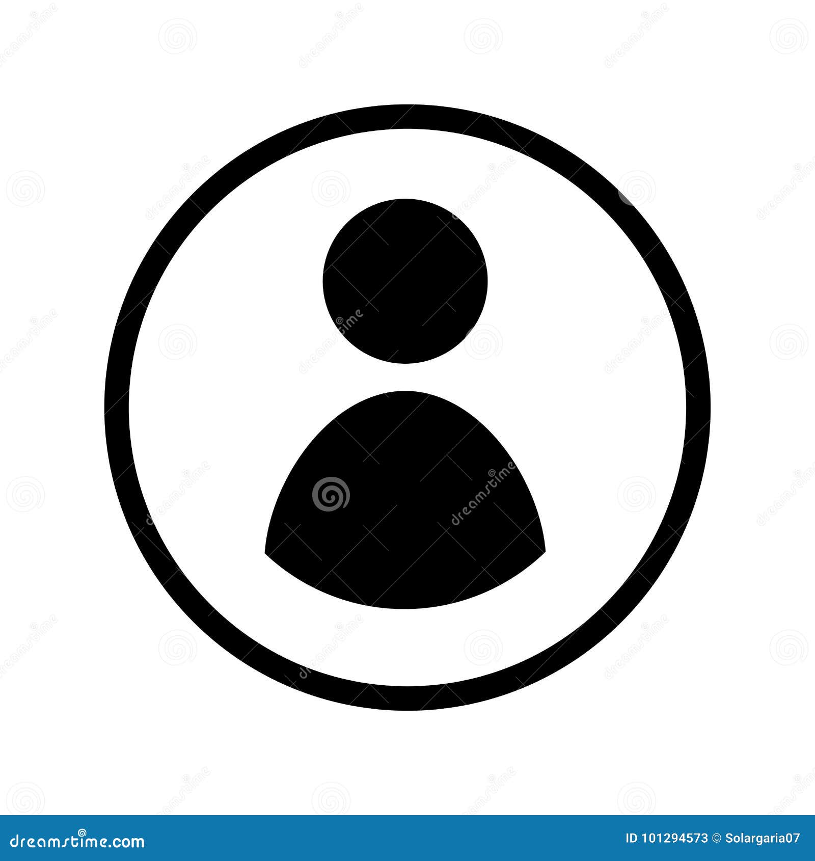 Vector of User Icon in Circle Line - Vector Iconic Des Stock Vector ...