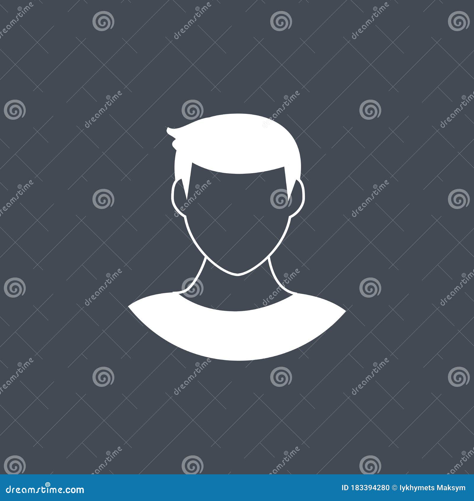Vector User Icon of Man in Business Suit on Grey Background Vector ...
