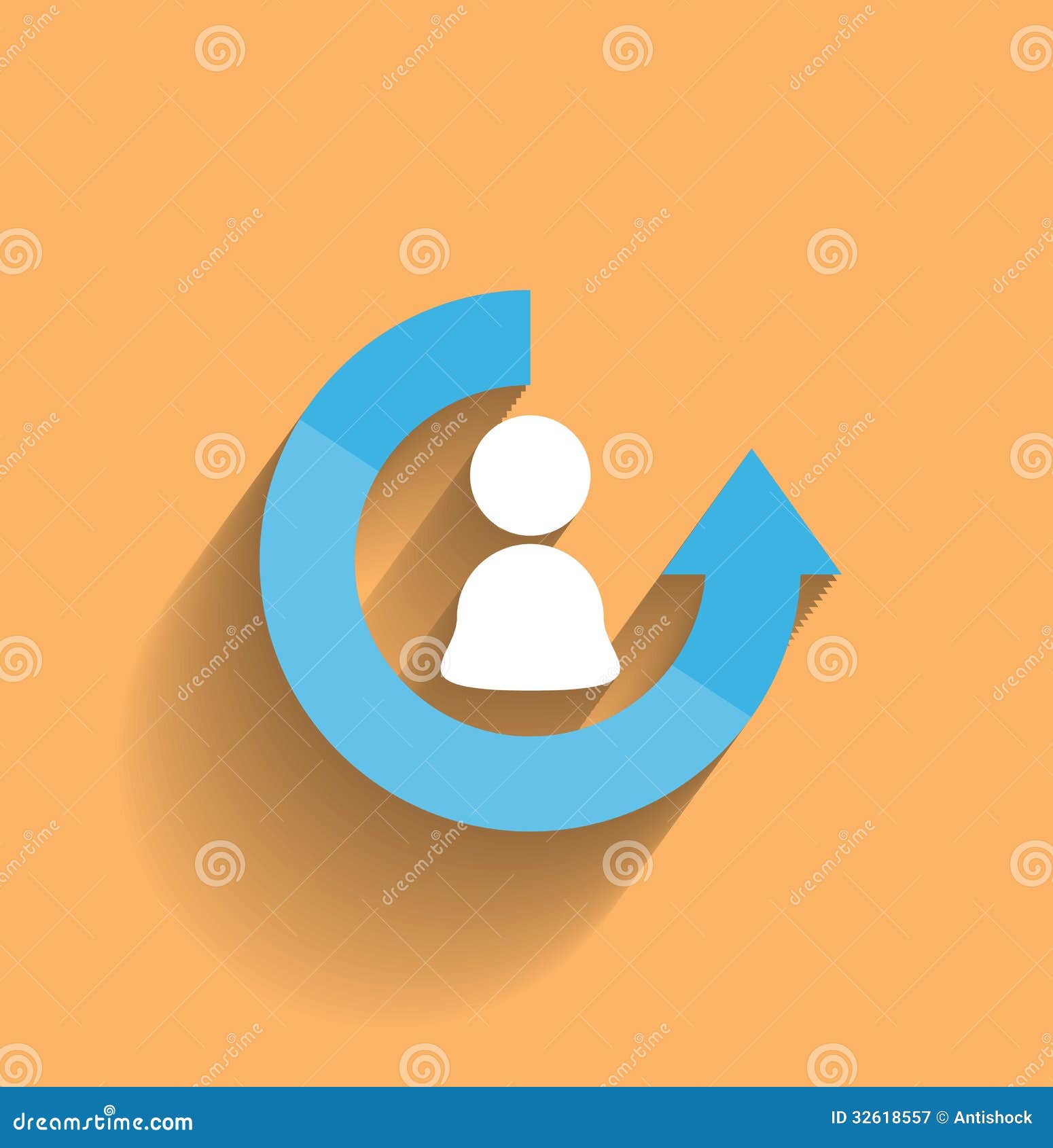 Vector User Icon Modern Flat Design Stock Vector - Illustration of girl ...