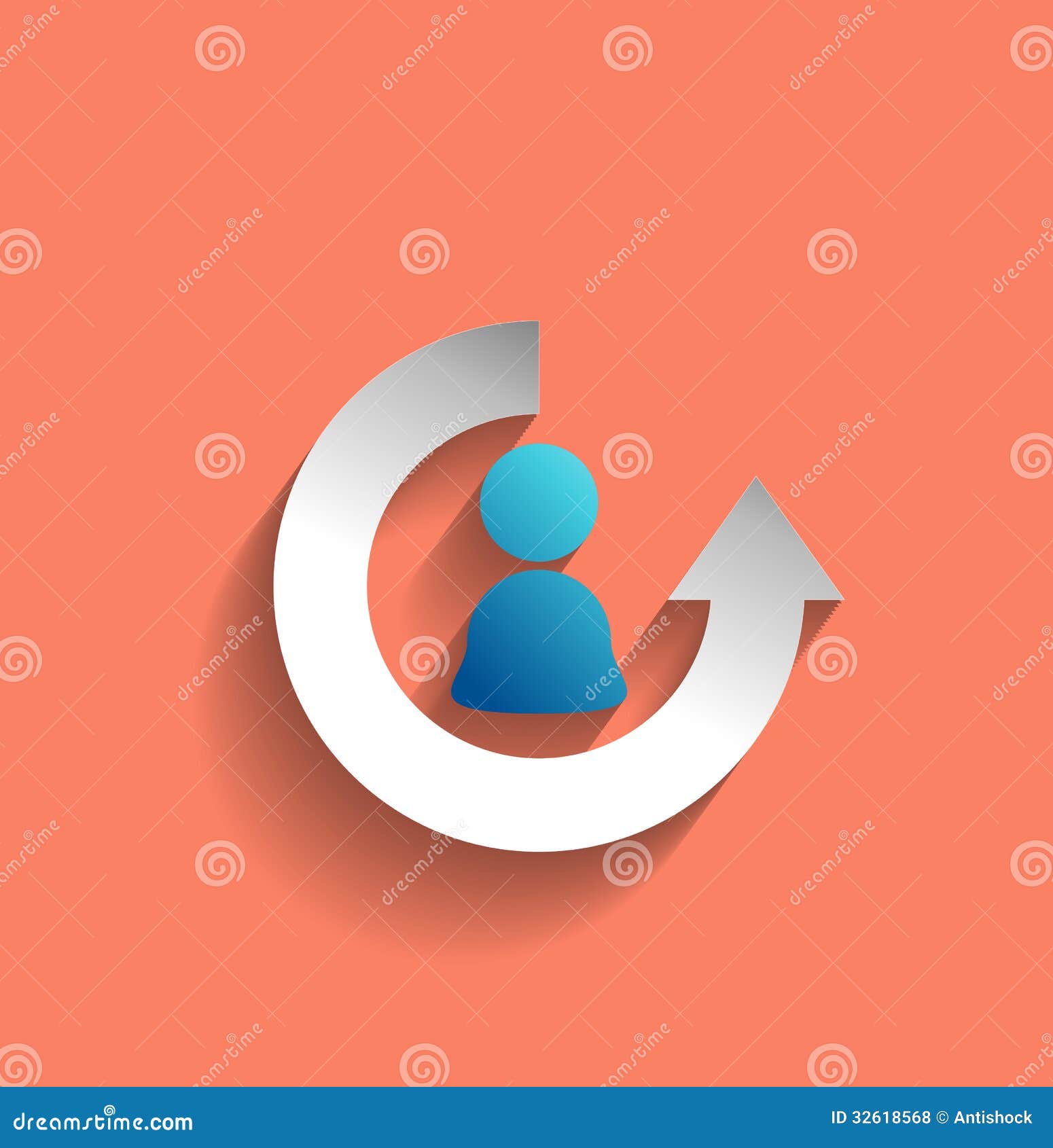 Vector User Icon Modern Flat Design Stock Vector - Illustration of ...