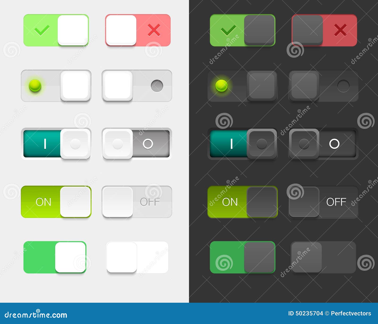Vector User Interface Set Including Different Switches Stock Vector ... Vector User Interface Set Including Different Switches Stock Vector ...