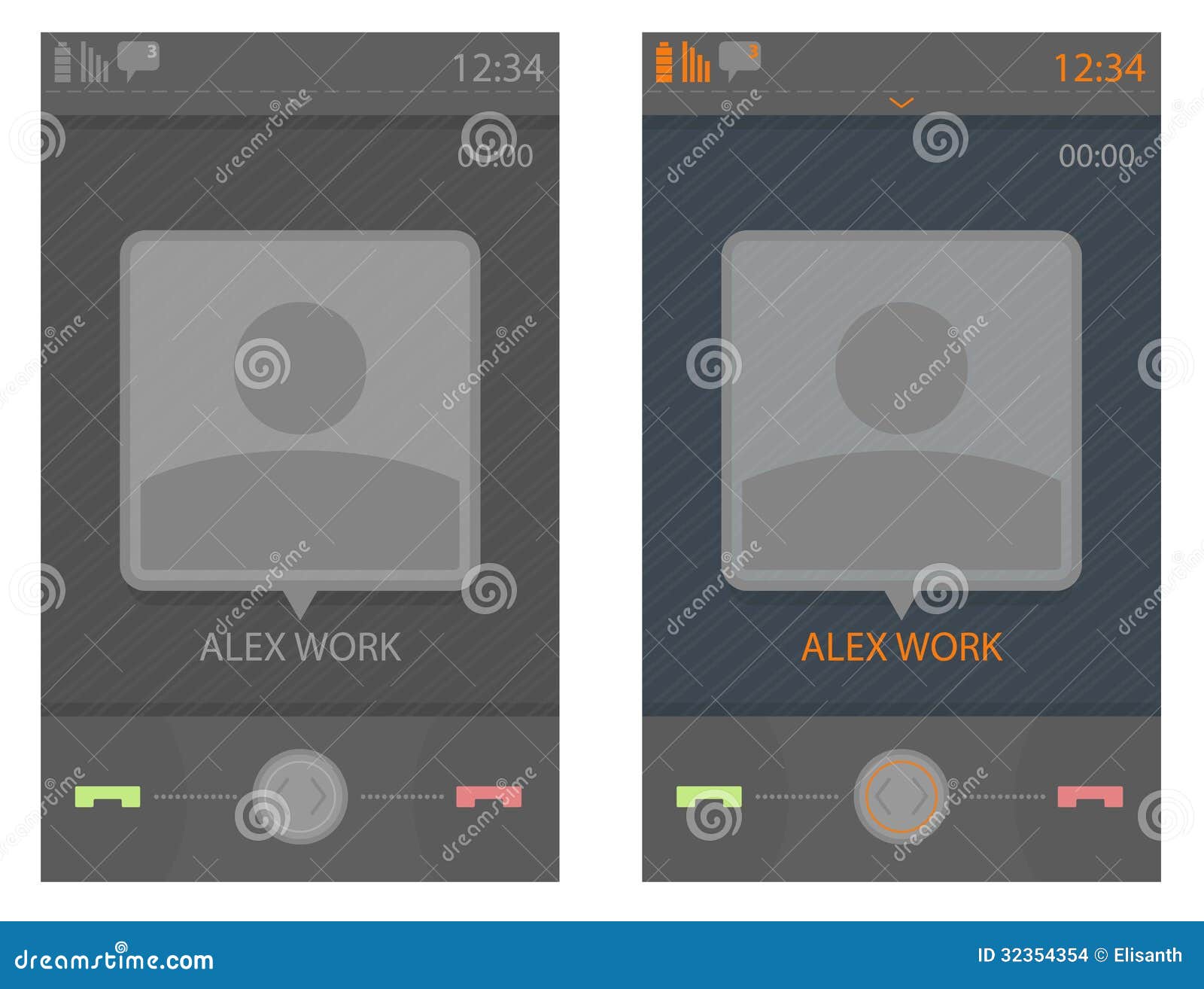 Vector User Interface for Smart Phone Stock Vector - Illustration of ...