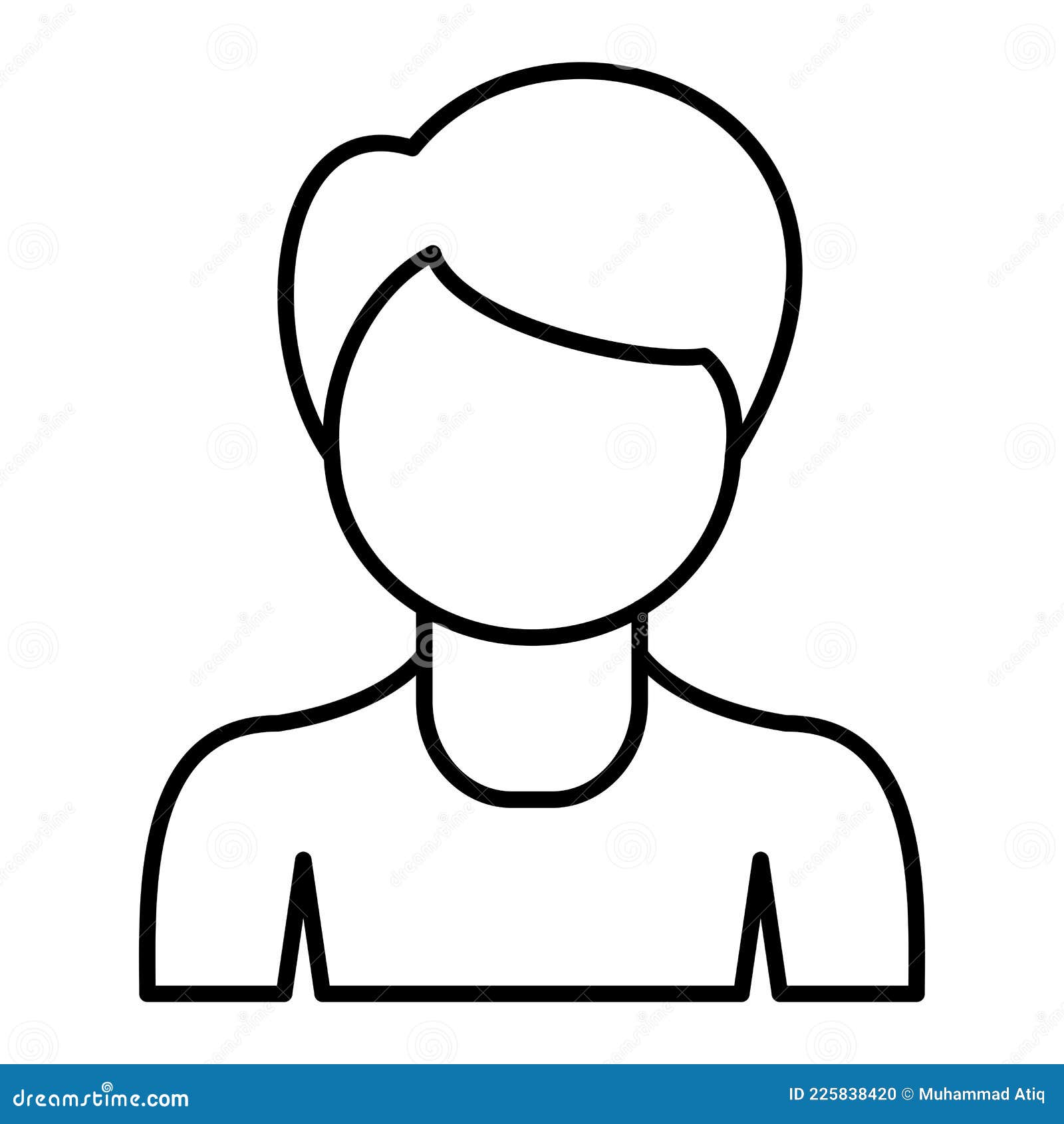 Vector User Outline Icon Design Stock Vector - Illustration of user ...