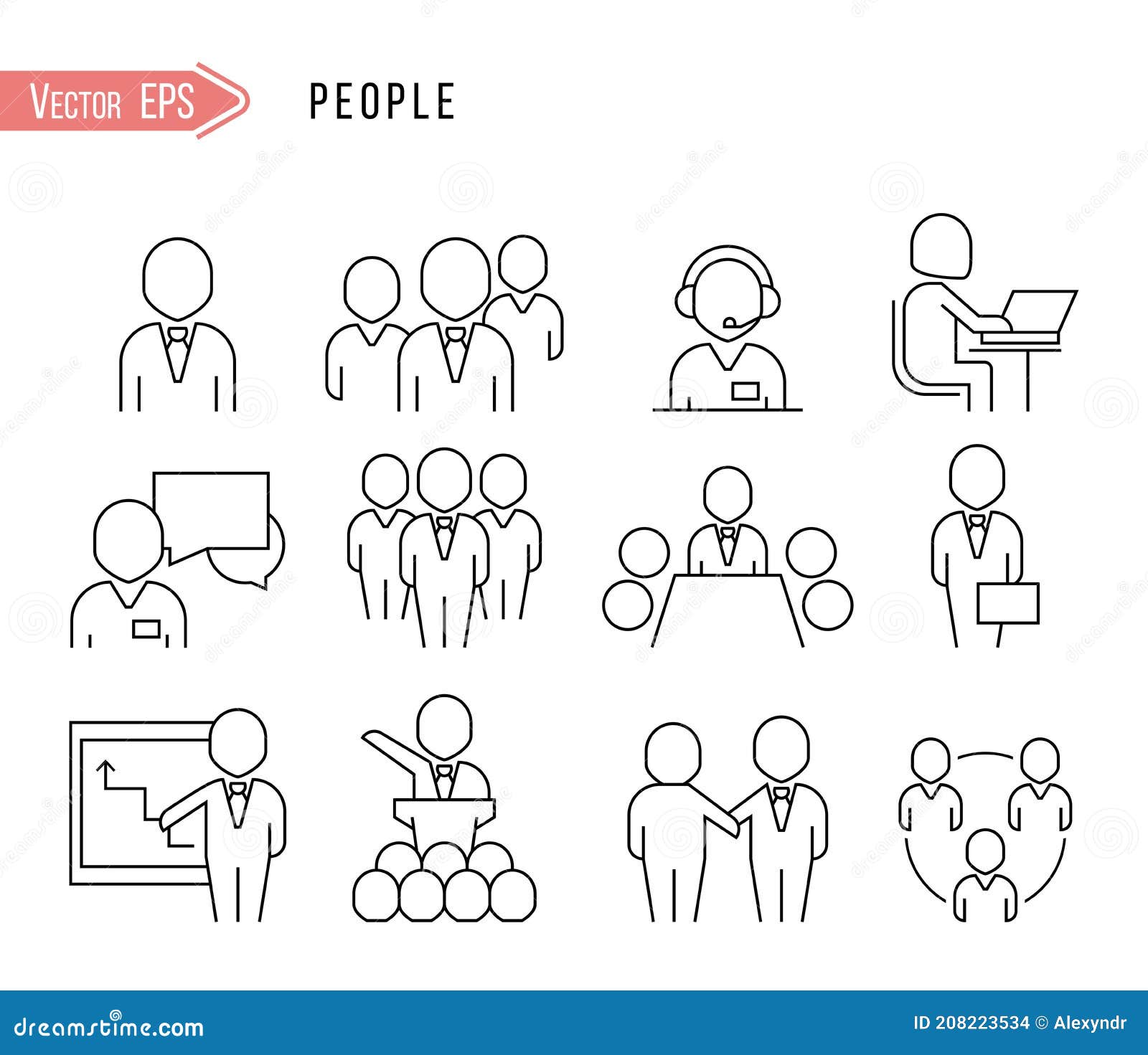 Vector User Profile Icon Set Stock Vector - Illustration of profile ...