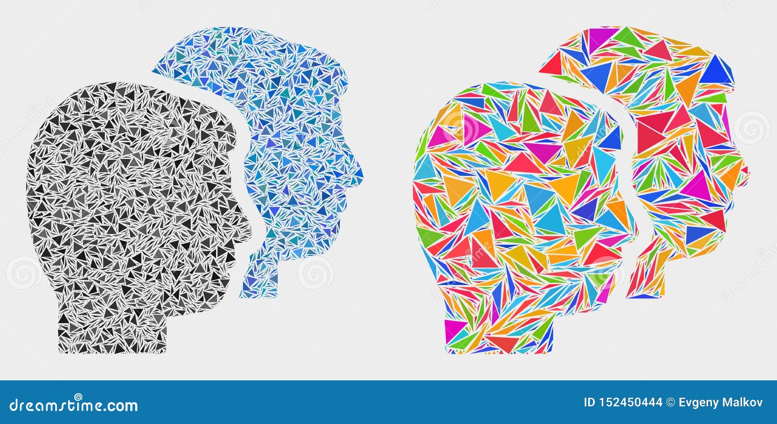 Vector User Profiles Mosaic Icon of Triangle Elements Stock Vector ...