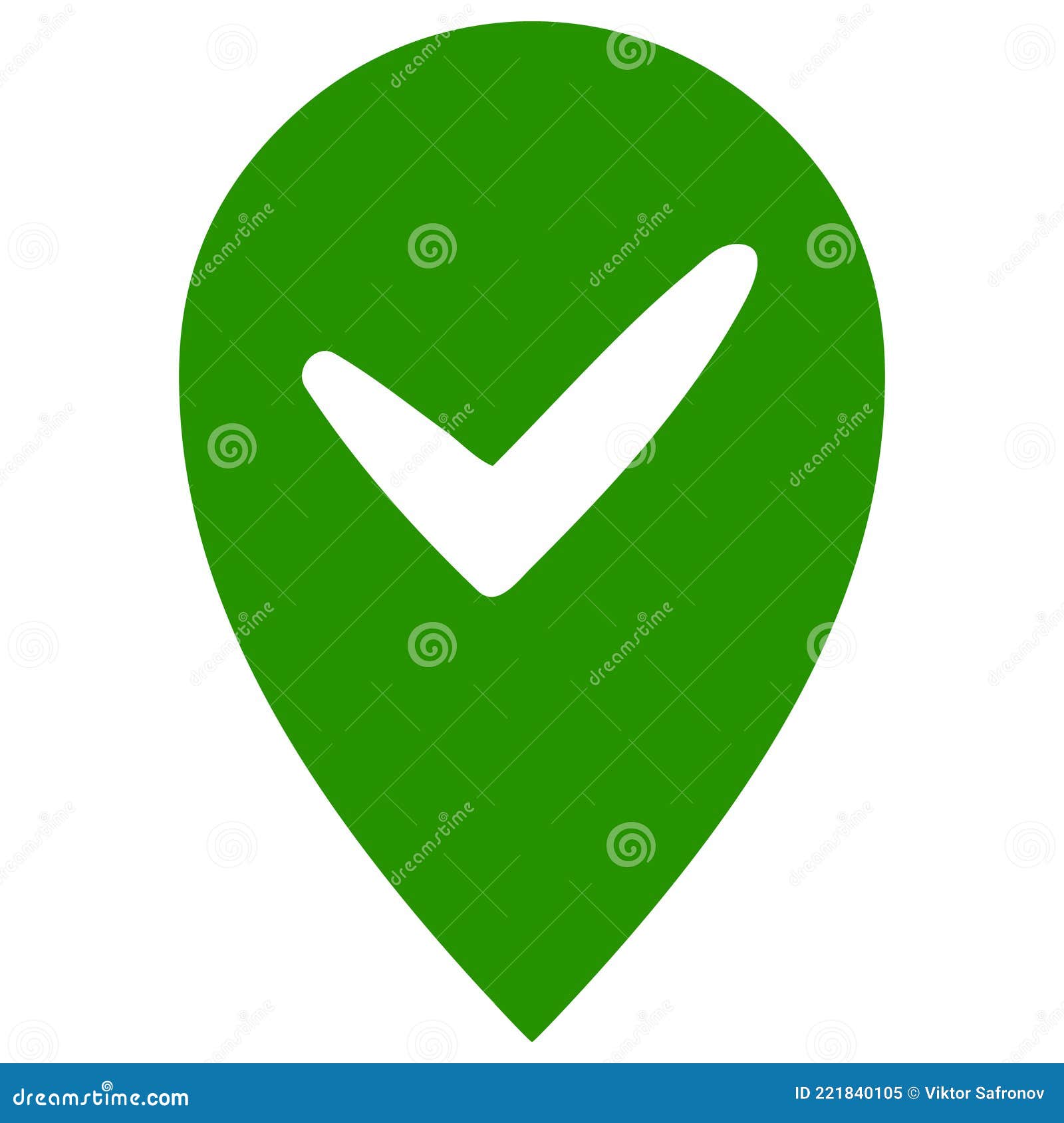 Vector Valid Place Flat Icon Symbol Stock Vector - Illustration of ...