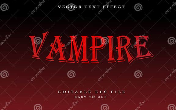 Vector vampire text effect stock illustration. Illustration of effect ...