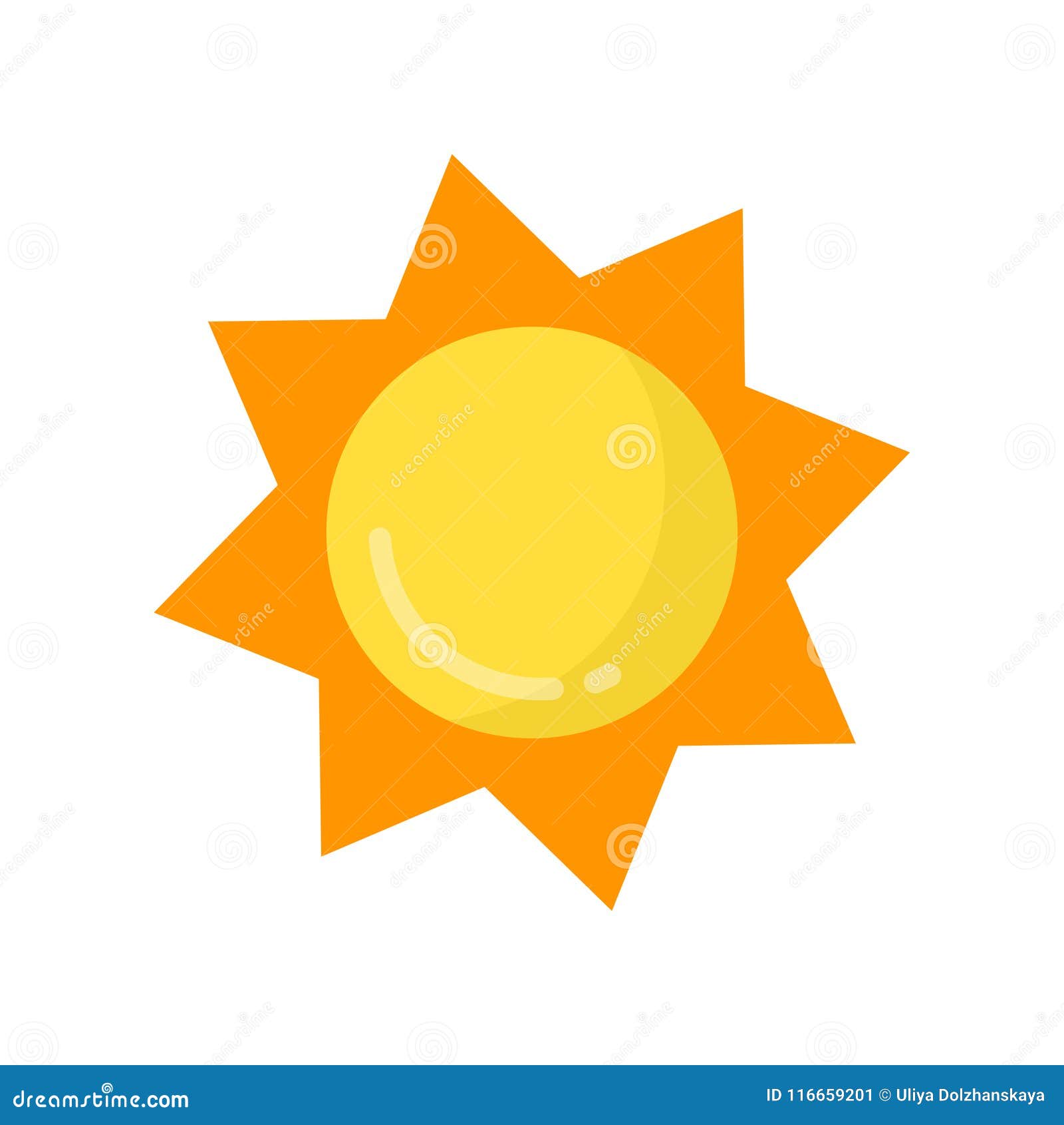 Vector Van De Beeldverhaal De Leuke Zon Vector Illustratie ...