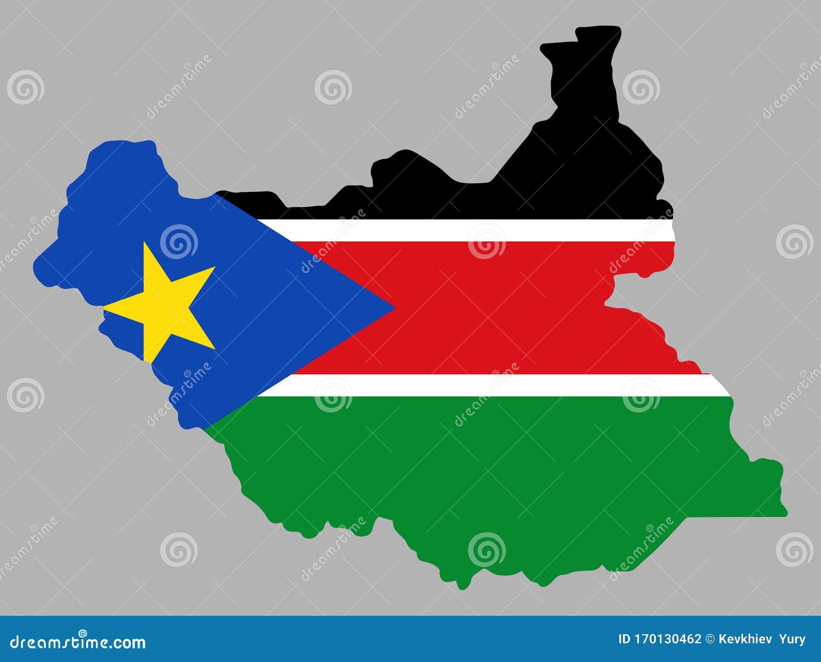 Vector Van De Zuid-Soedan-plattegrond Vector Illustratie - Illustration ...