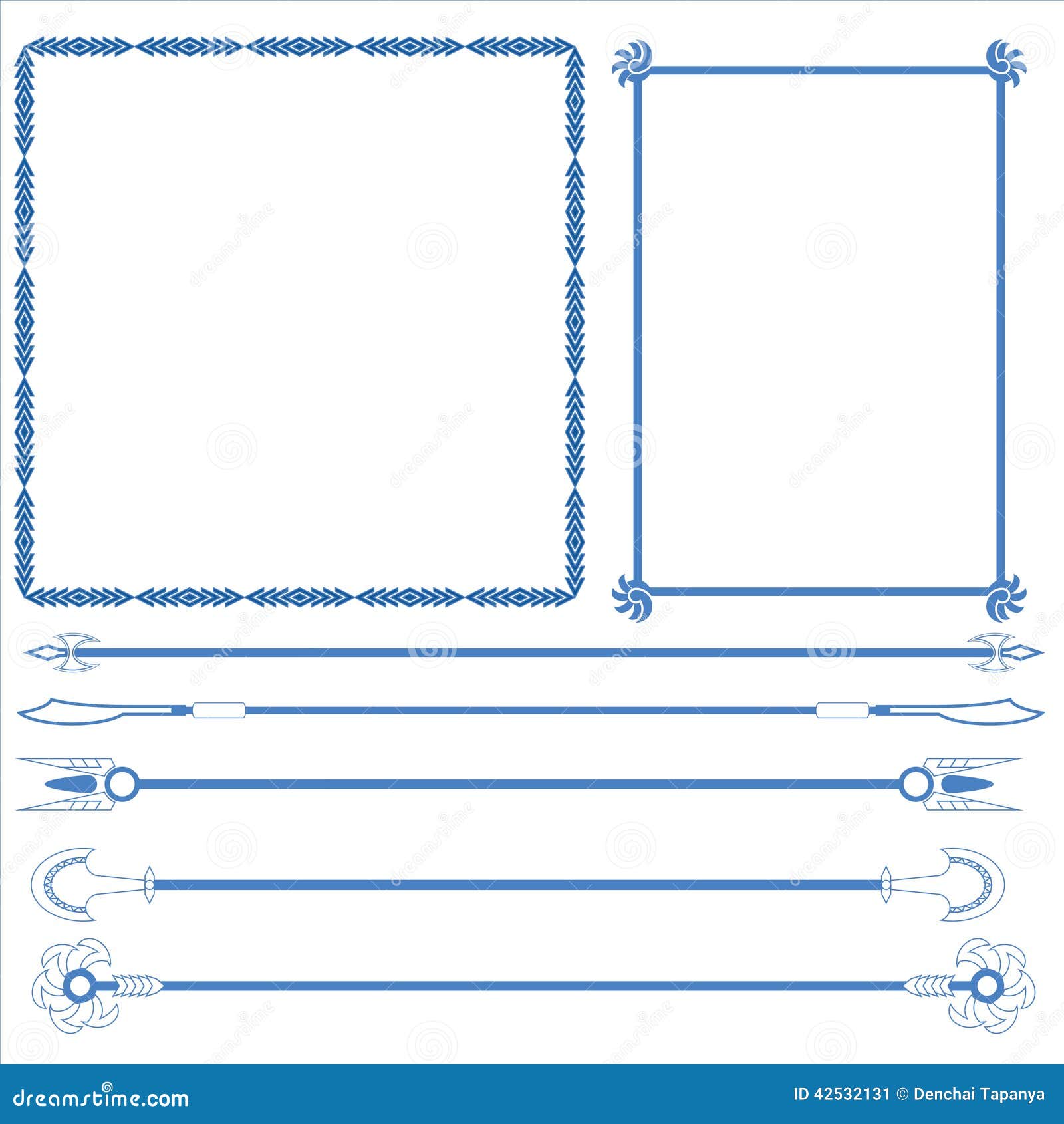 Vector Van Decoratieve Kader En Lijn Vector Illustratie - Illustration ...