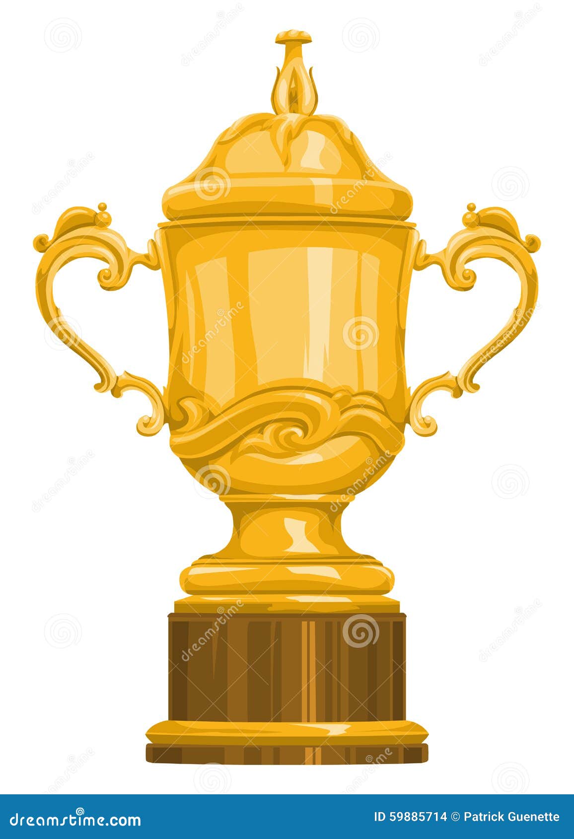 Vector van gouden trofee vector illustratie. Illustration of grafisch ...