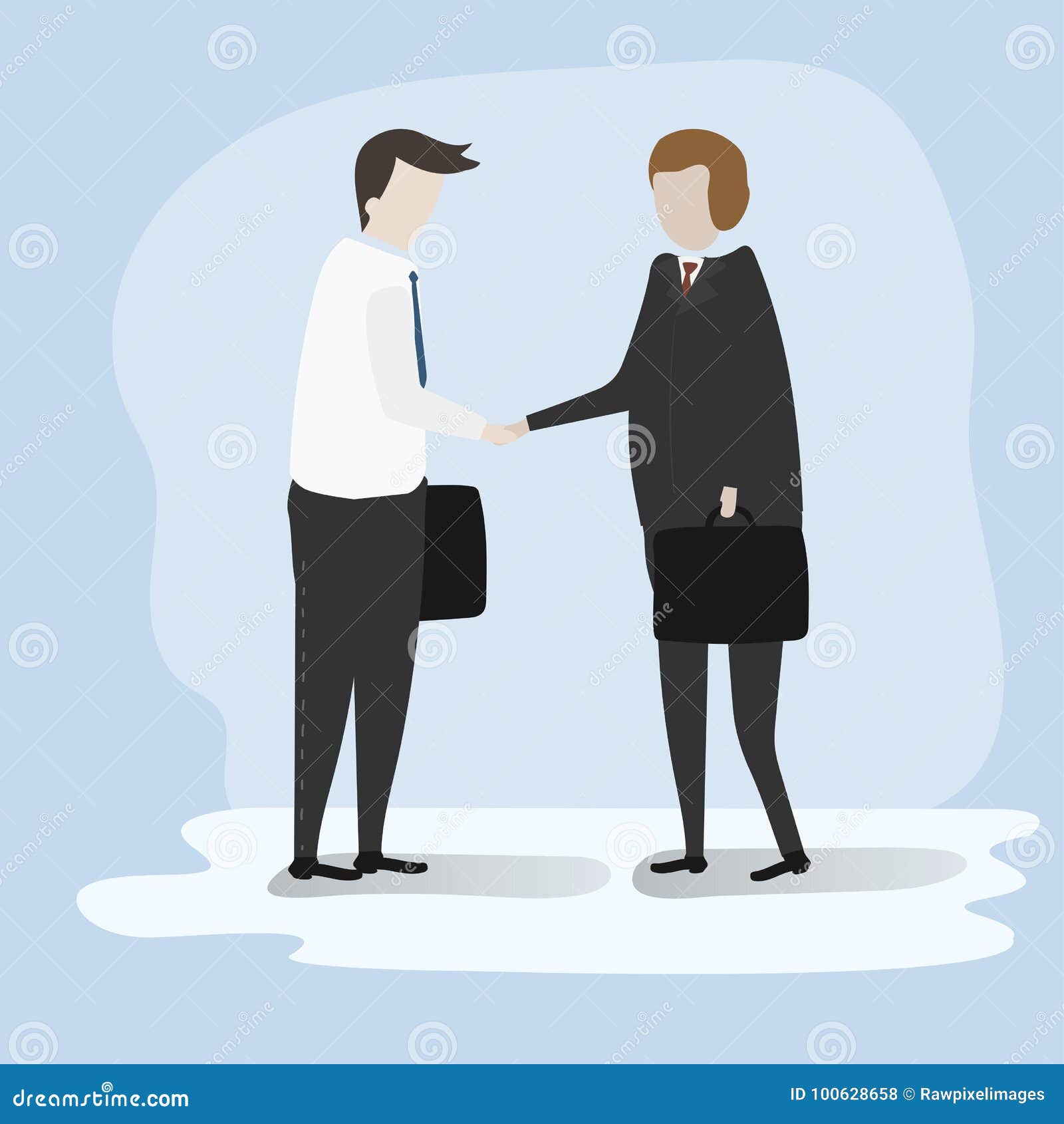 Vector Van Het Bedrijfs Het Behandelen Schudden Handen Vector ...