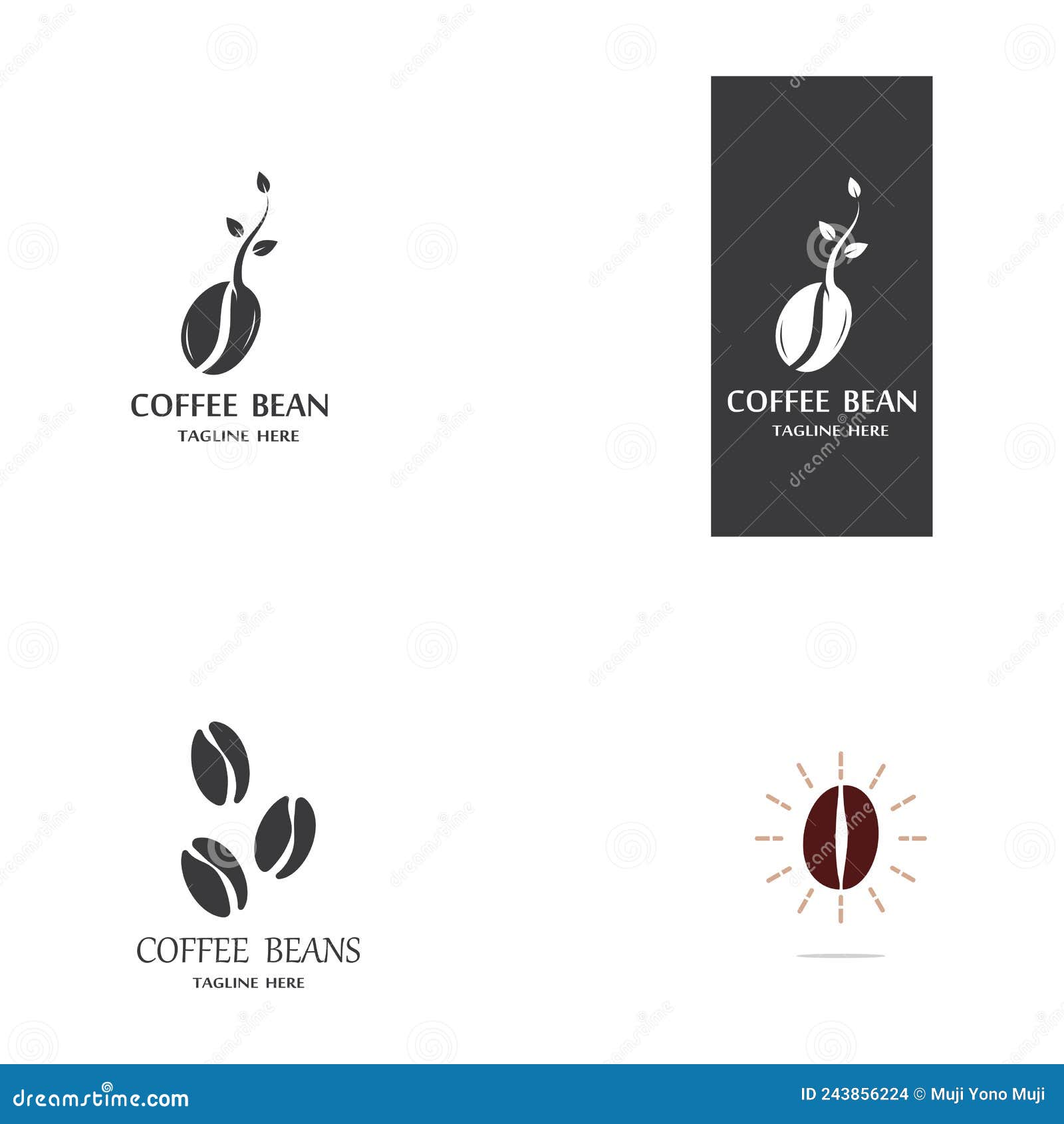 Vector van het koffieboon vector illustratie. Illustration of grafisch - 243856224