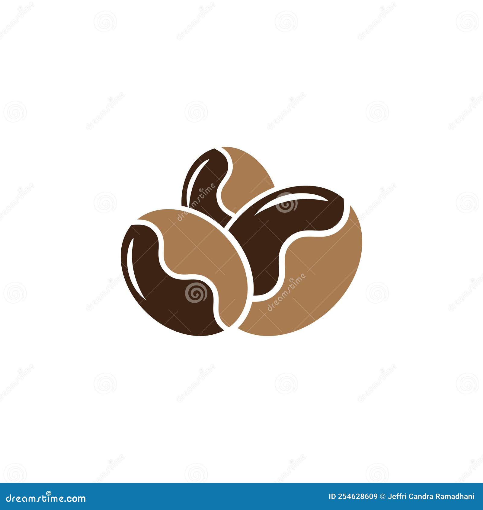 Vector van het koffieboon vector illustratie. Illustration of pictogram - 254628609