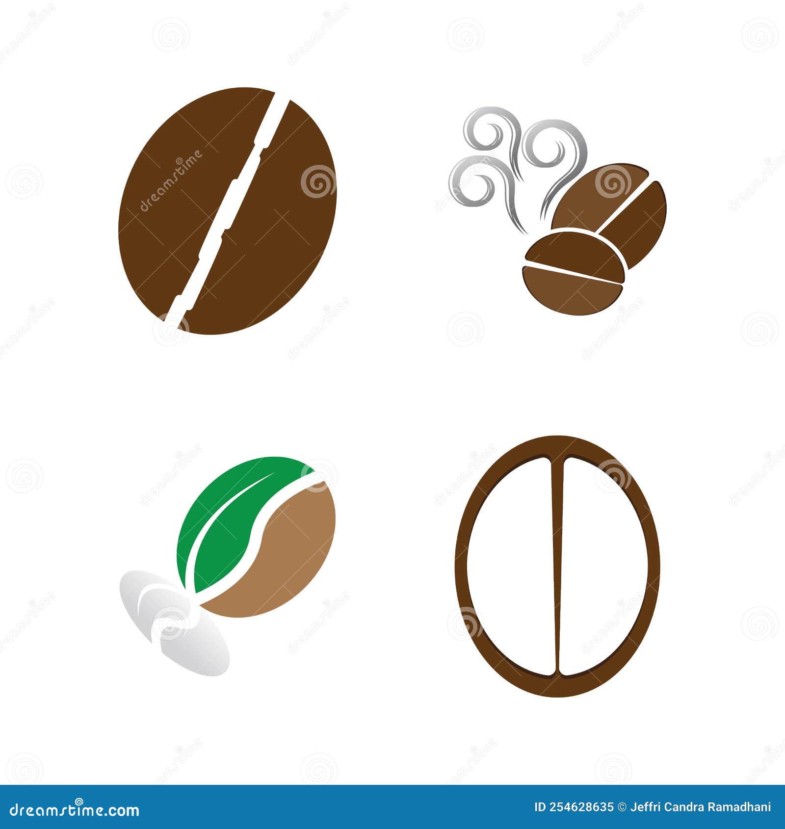 Vector van het koffieboon vector illustratie. Illustration of uitgedrukt - 254628635