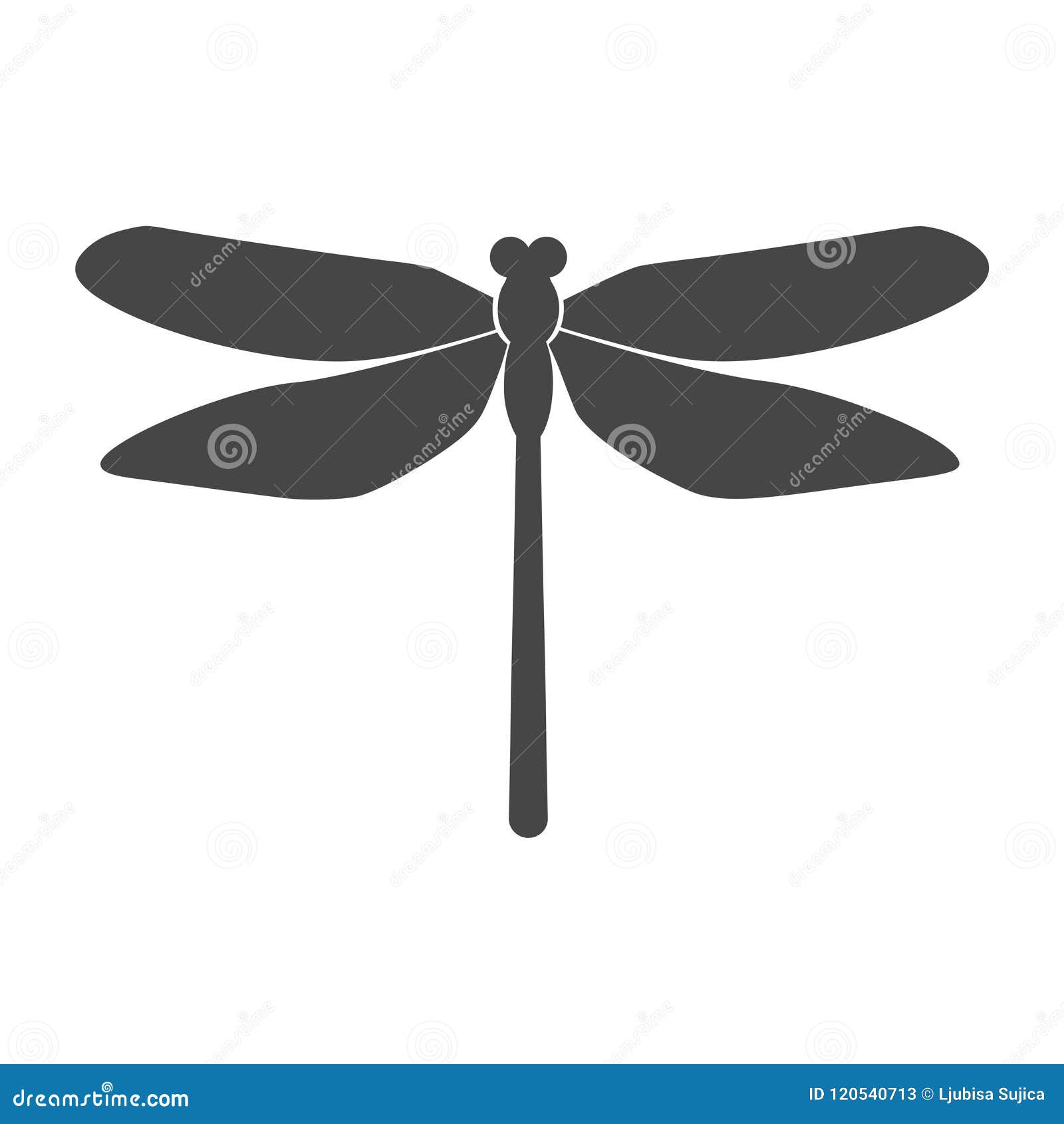 Vector Van Libelontwerp Op Witte Achtergrond, Het Embleem Van Het ...