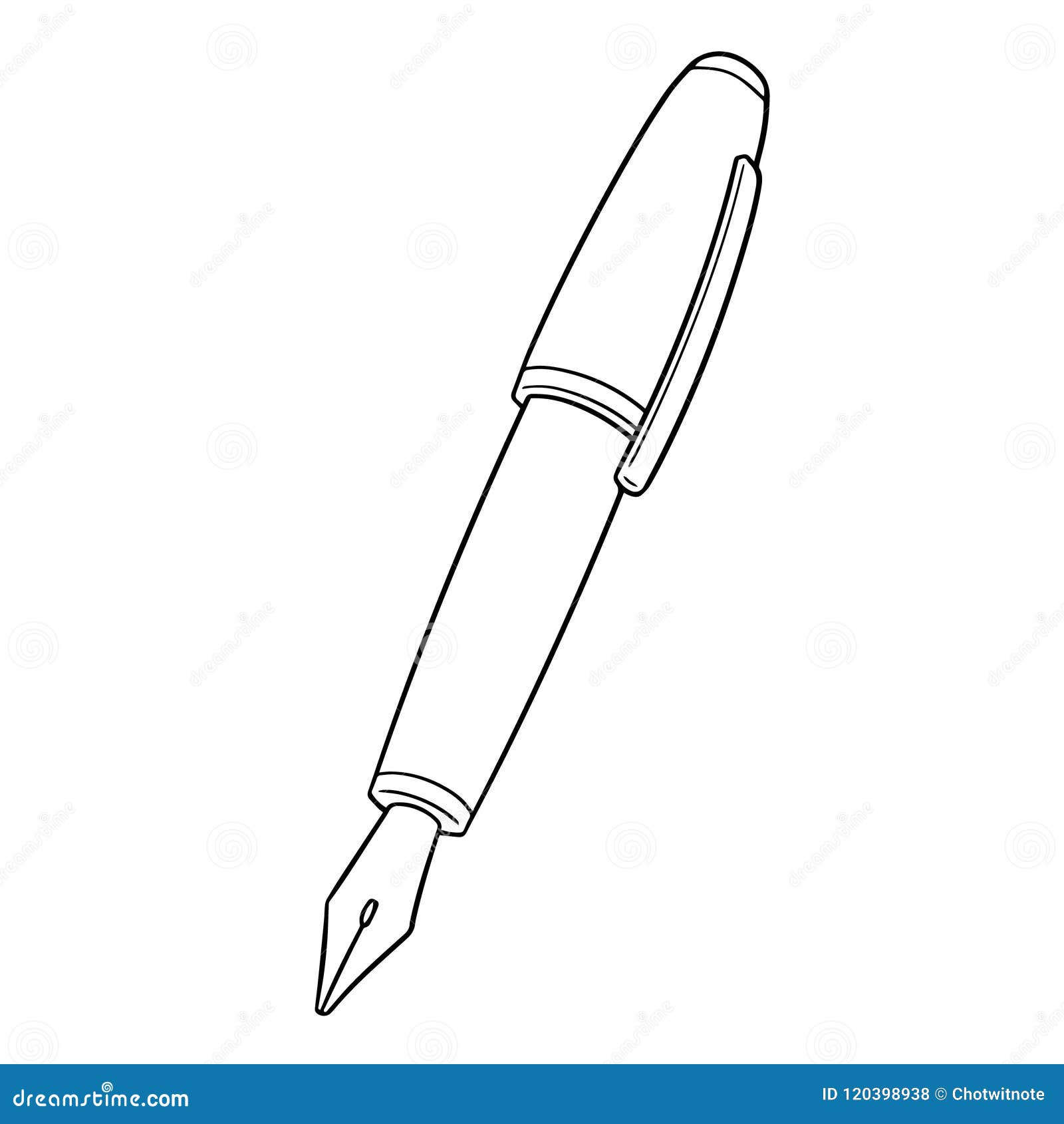 Vector van vulpen vector illustratie. Illustration of grafisch - 120398938