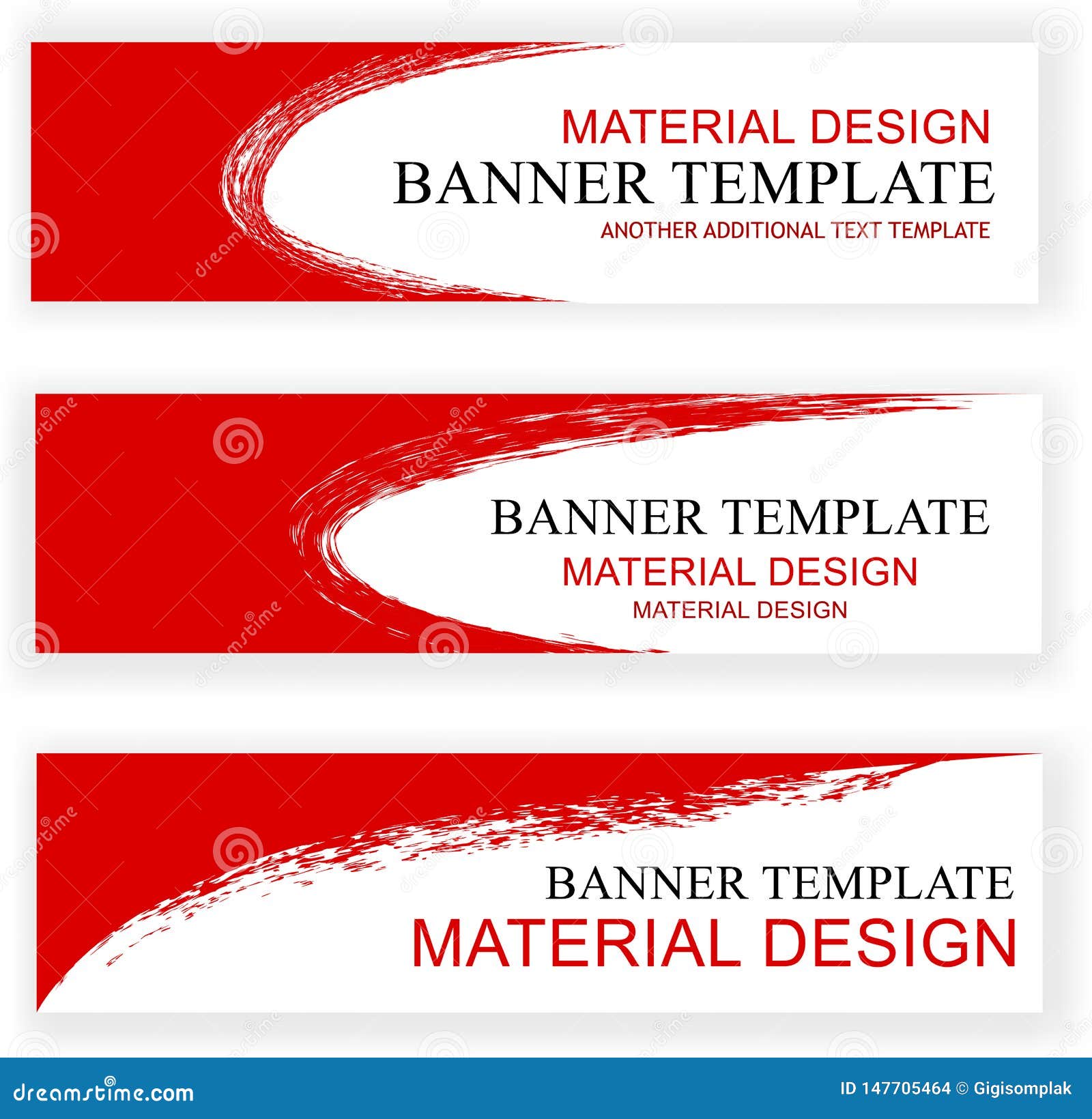Vector 3 Variant Template Scribble Red Crayon on White Banner for ...