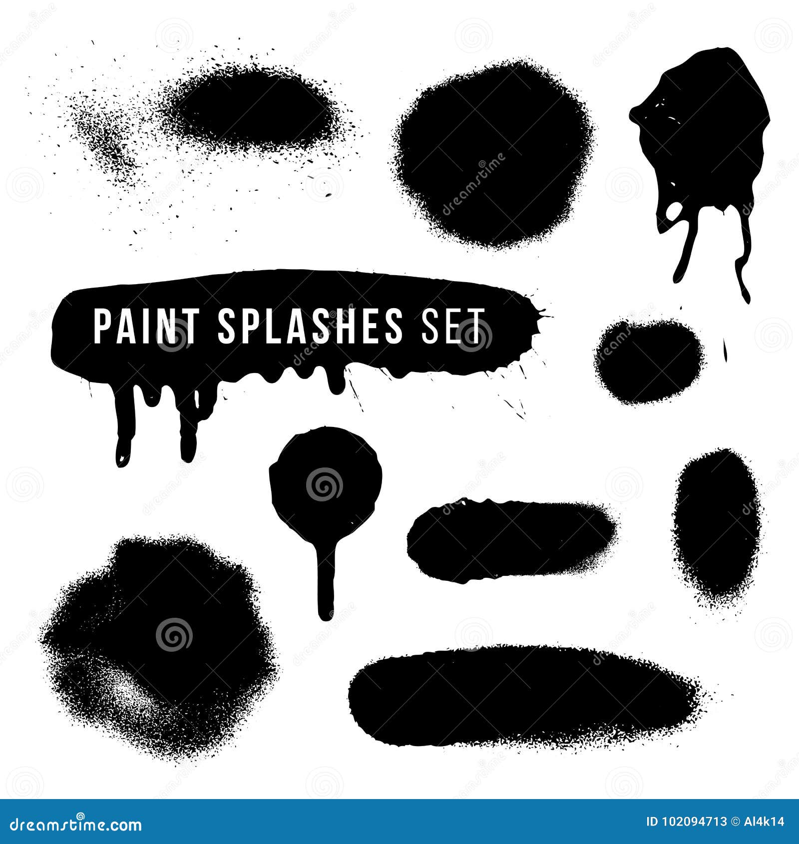 Vector Spray Paint Splatter Texture Stock Vector - Illustration of ...