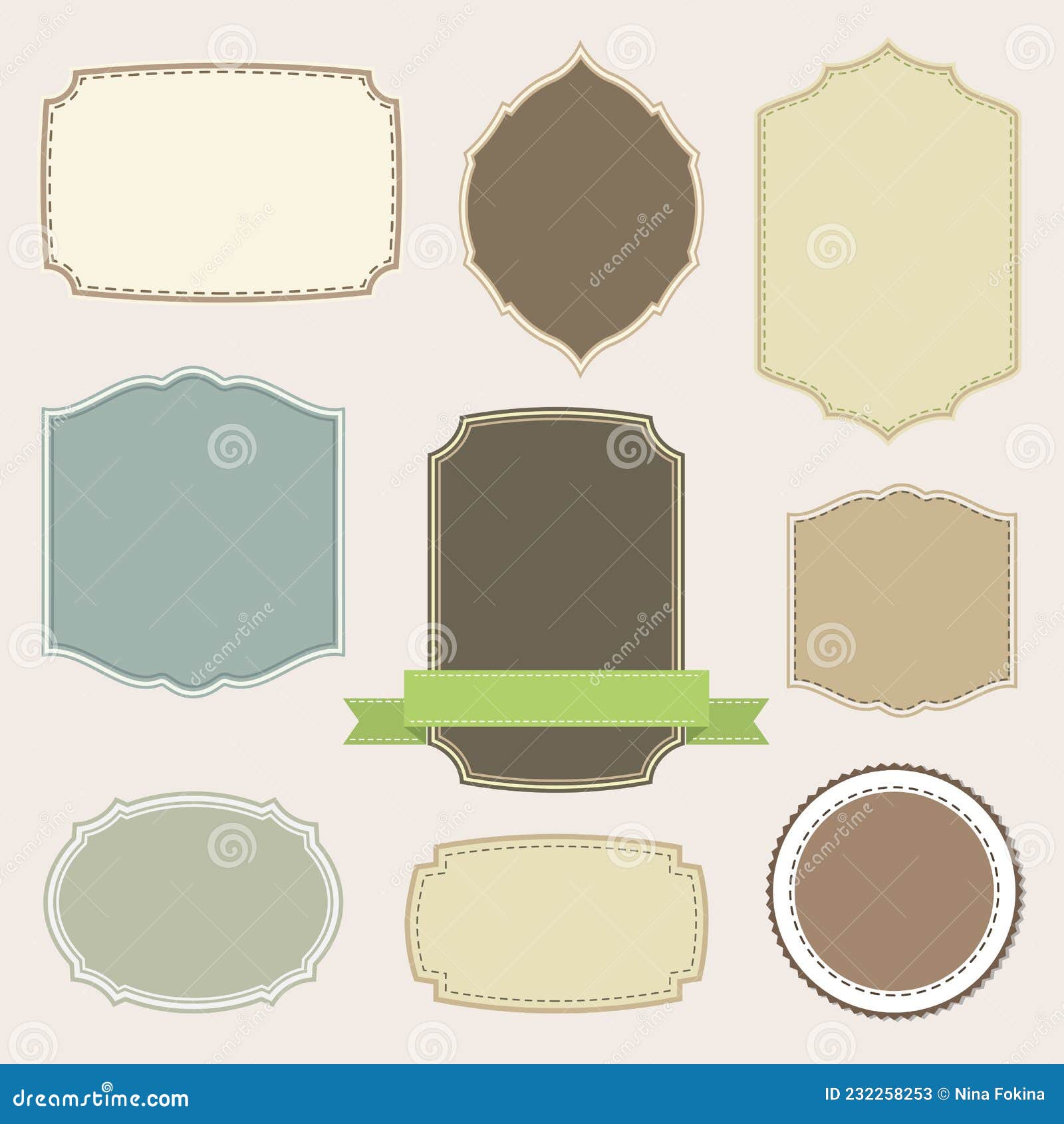 Vector Various Graphic Label Templates for Design Stock Illustration ...