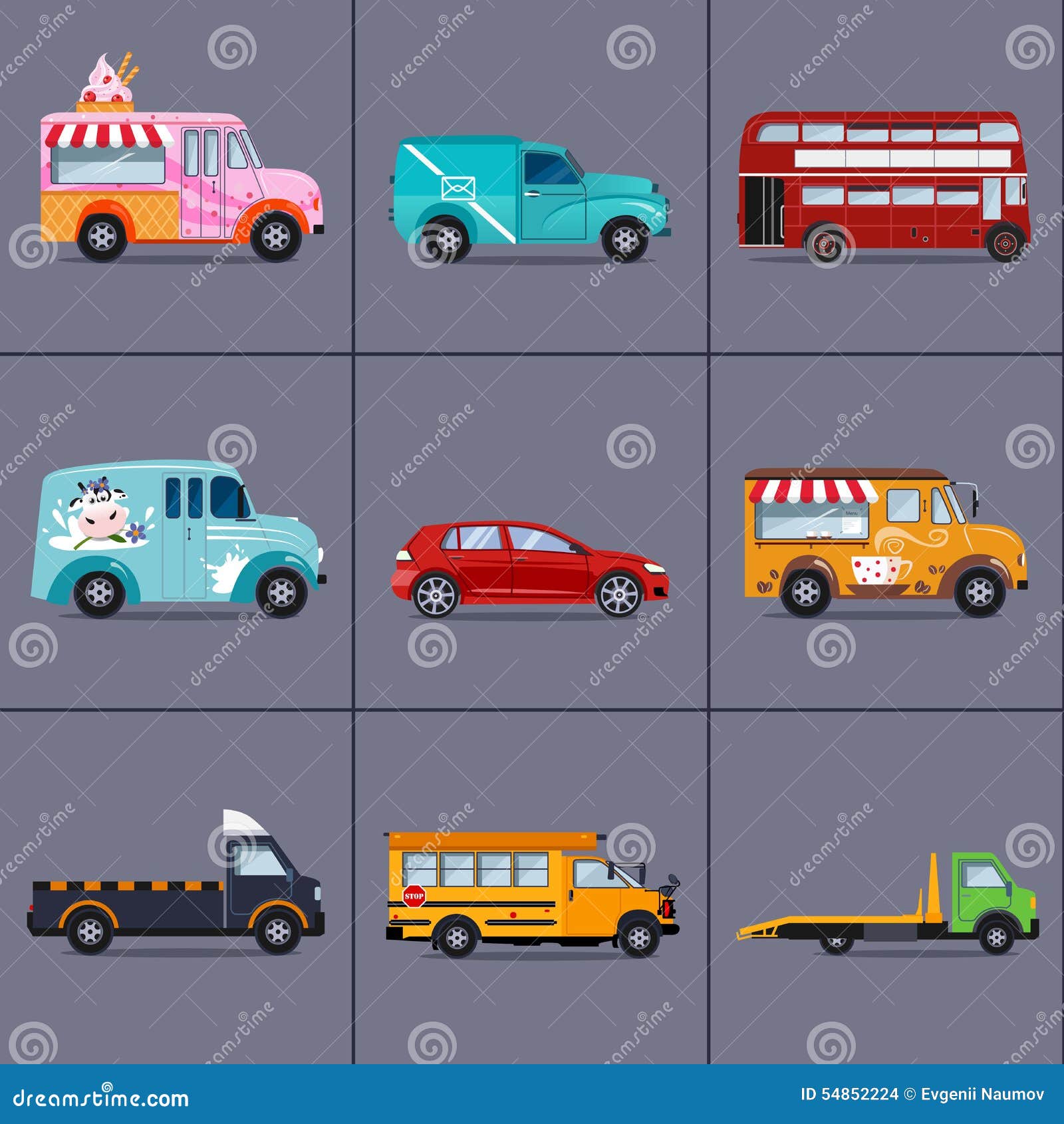 Vector of Various Urban and City Cars, Vehicles Stock Vector ...