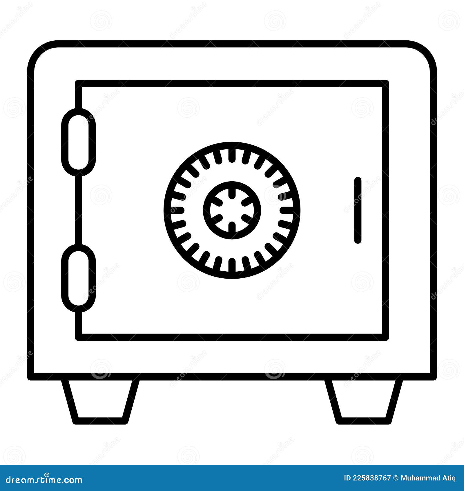 Vector Vault Outline Icon Design Stock Vector - Illustration of icon ...