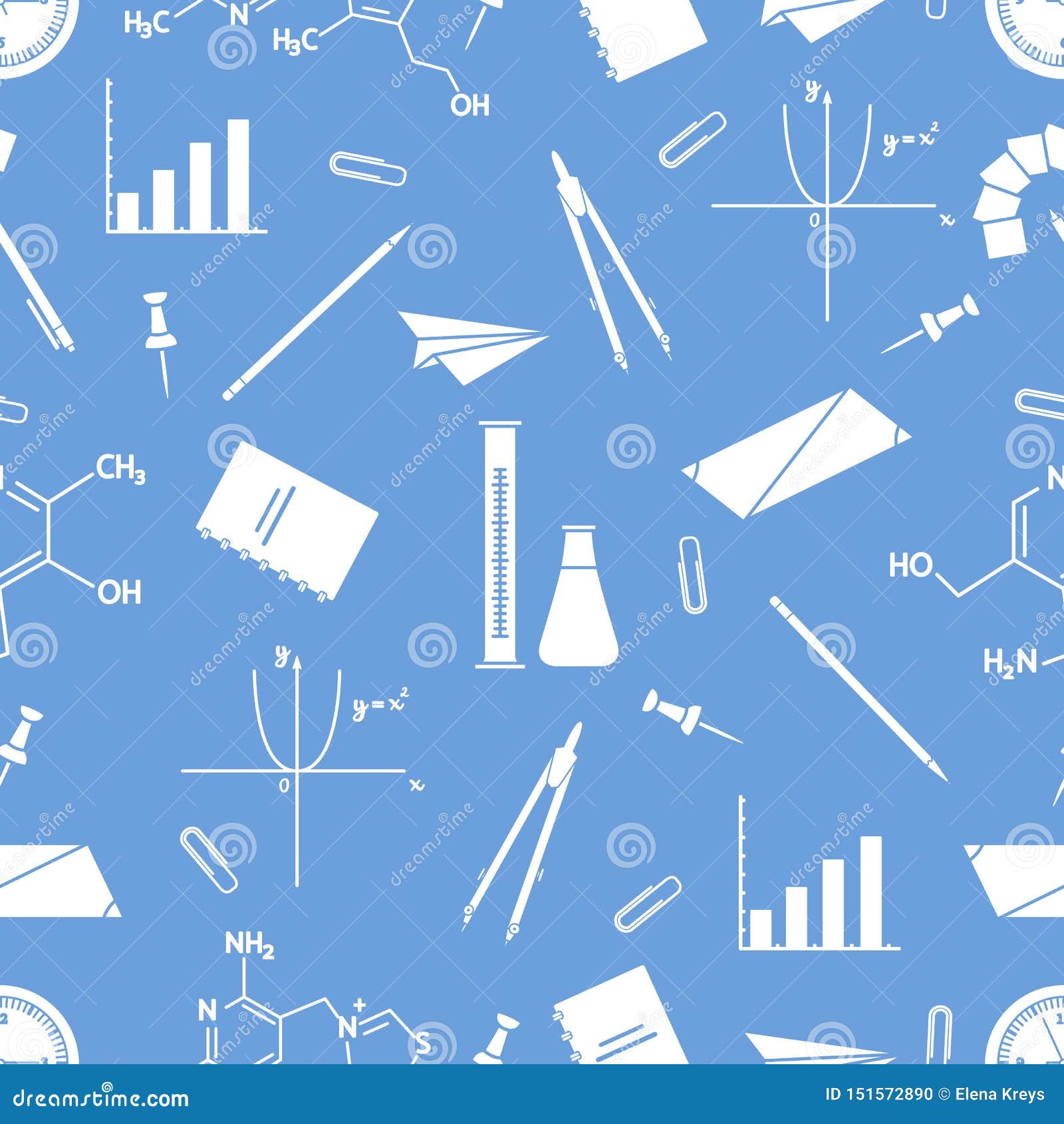 Scientific, Educational Vector Seamless Pattern Stock Vector ...