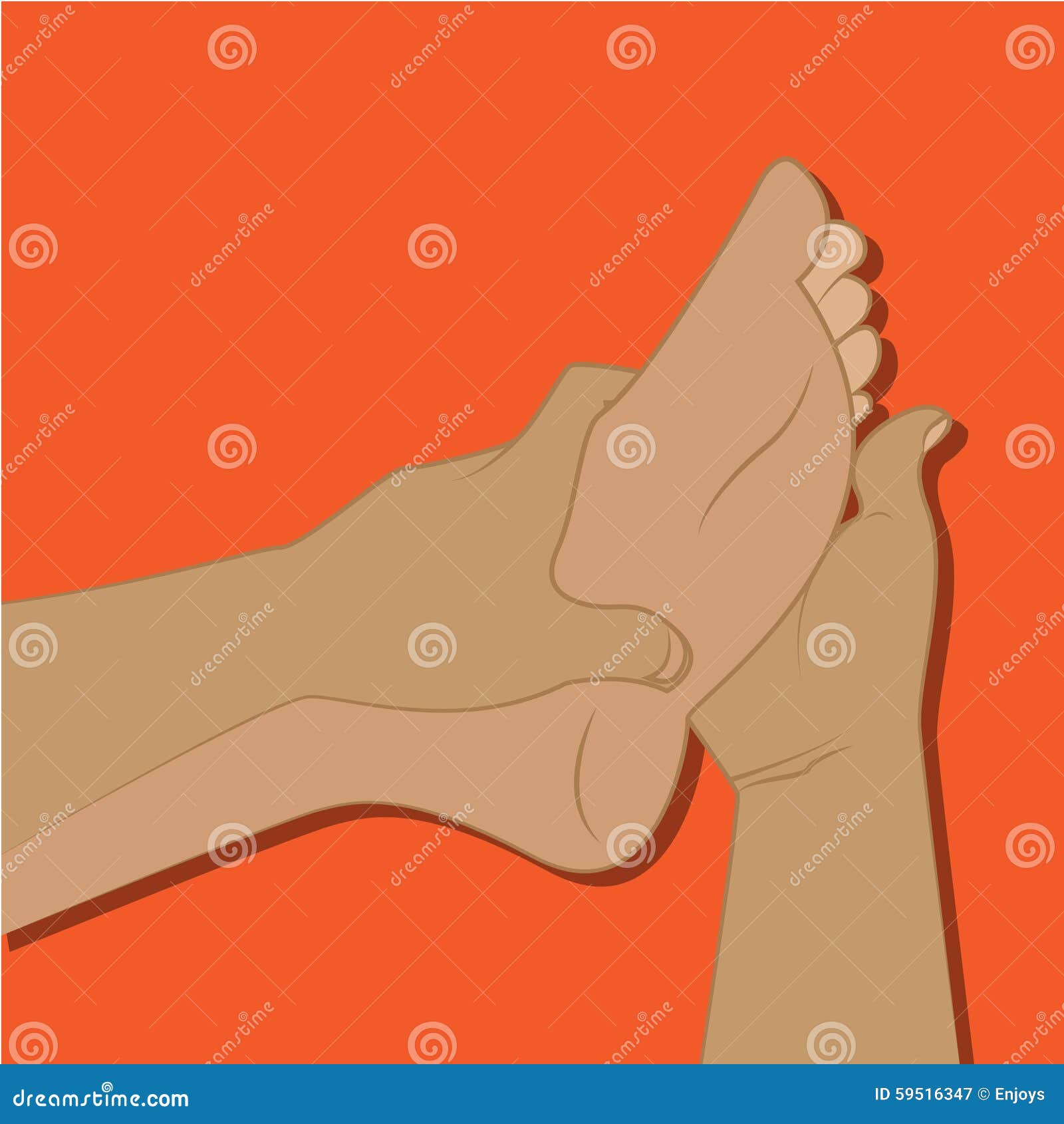 Vector - Vector Spa Feet Cartoon Flat Illustration Stock Illustration ...