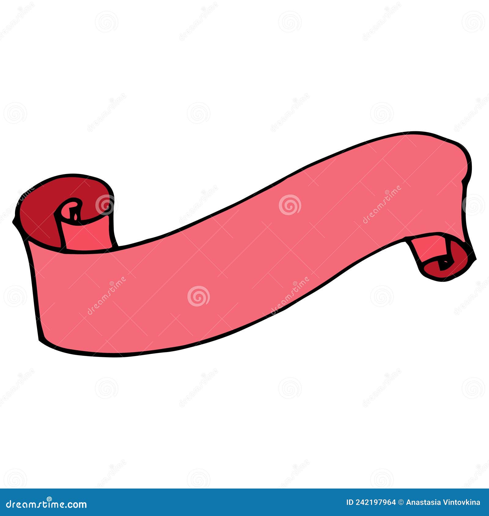 The Vector is a Twisted Scroll of Light Brown Color. Spiral Ribbon ...