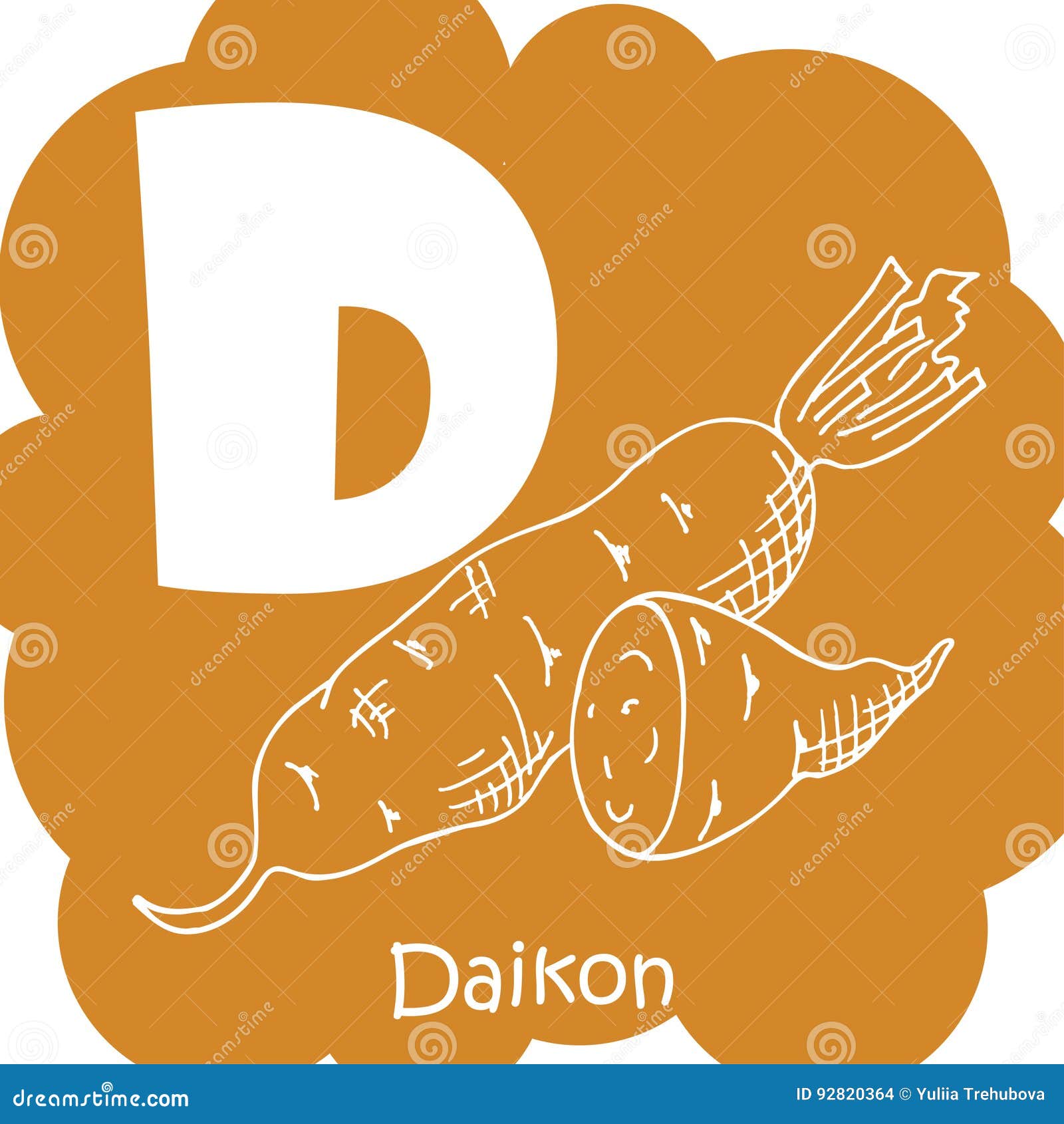 Vector Vegetable Alphabet for Education. Illustration for Kids. Letter ...