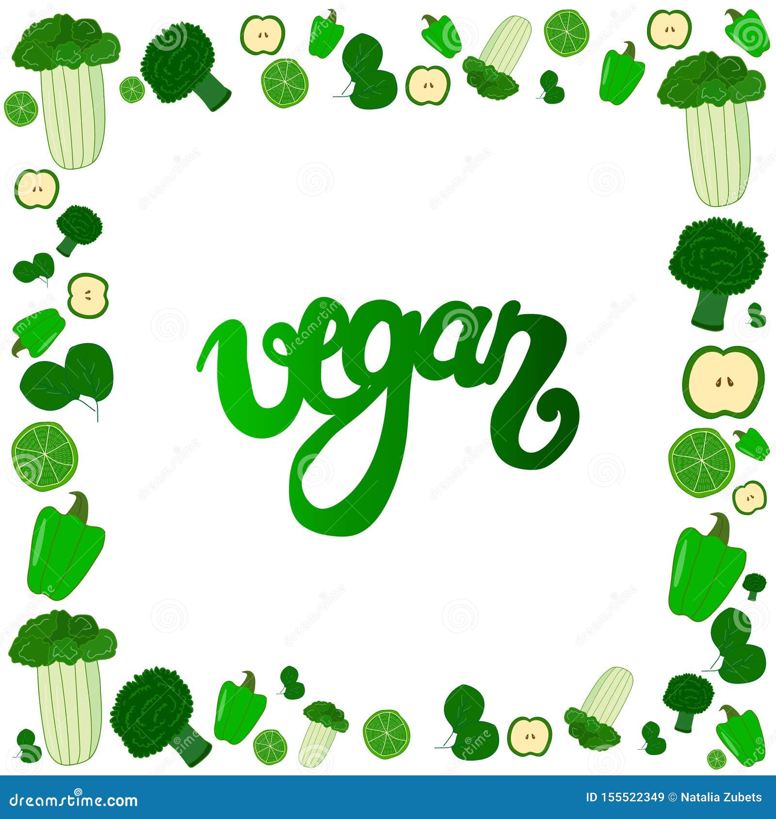 Vegan green stock vector. Illustration of hand, biology - 155522349