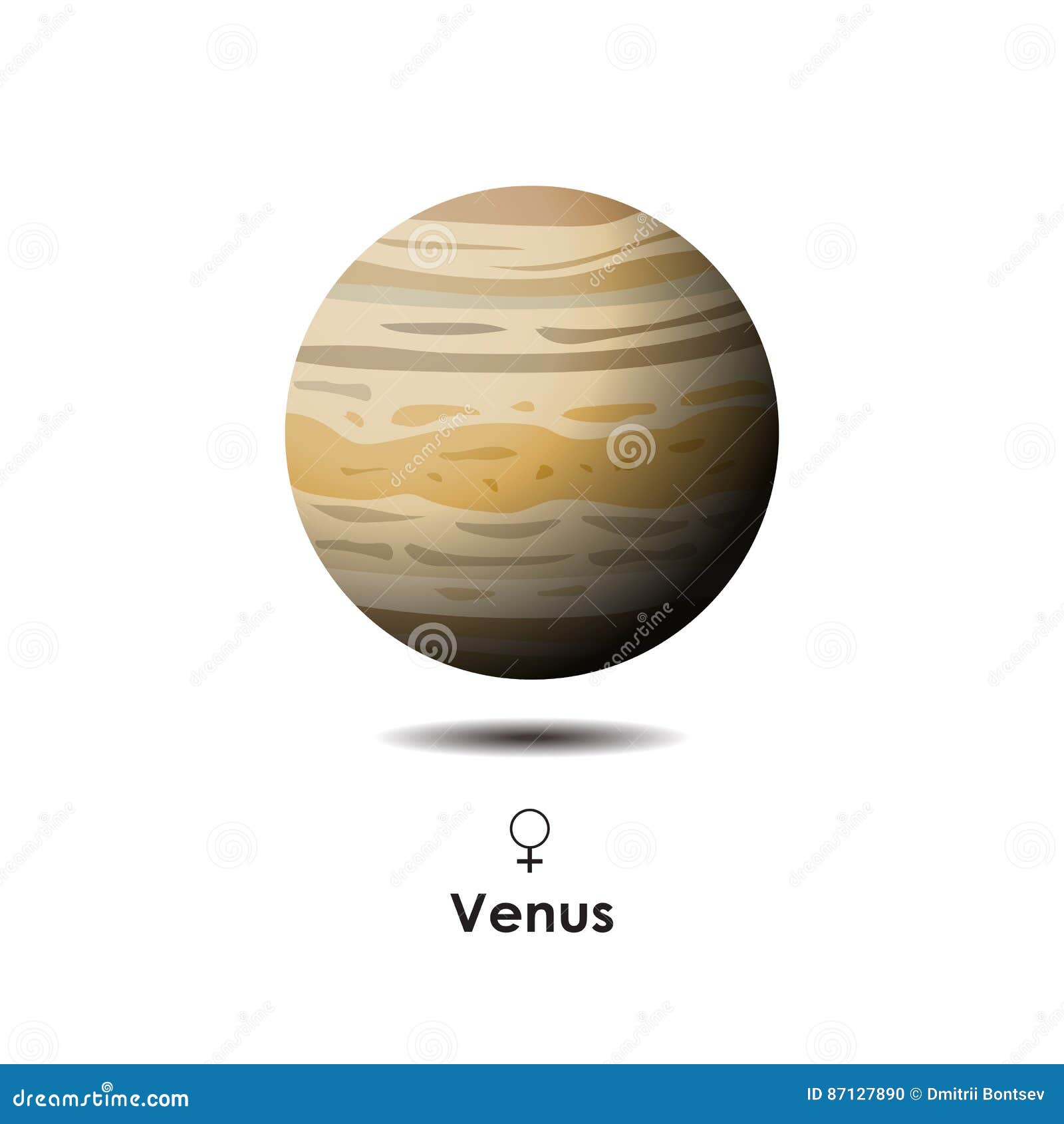 Vector Venus on Background with Symbol Stock Vector - Illustration of ...