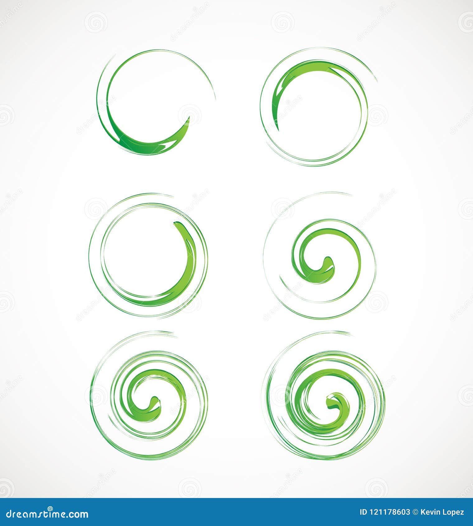 Vector Verde Abstracto Del Icono Del Elemento Del Remolino Ilustración ...