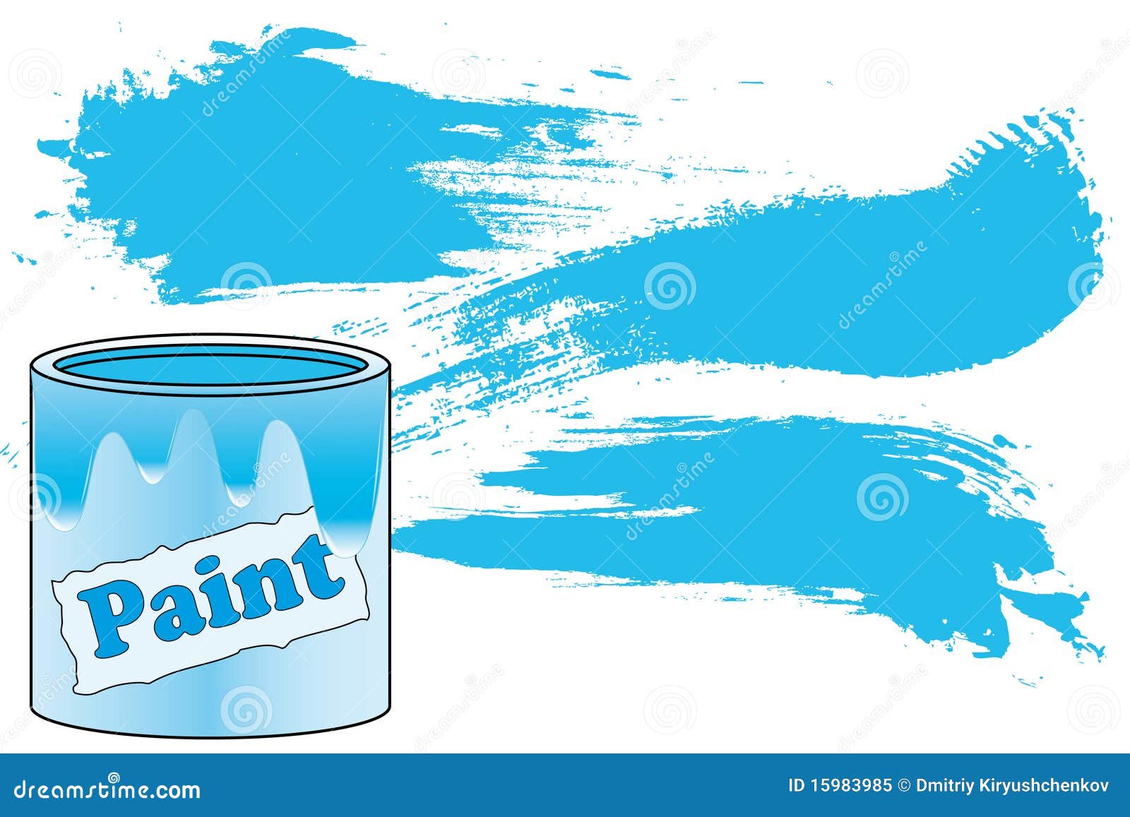 Vector verf vector illustratie. Illustration of blauw - 15983985