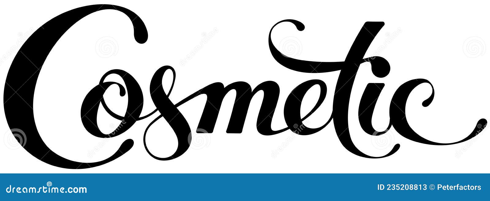 Cosmetic - Custom Calligraphy Text Stock Vector - Illustration of gloss ...