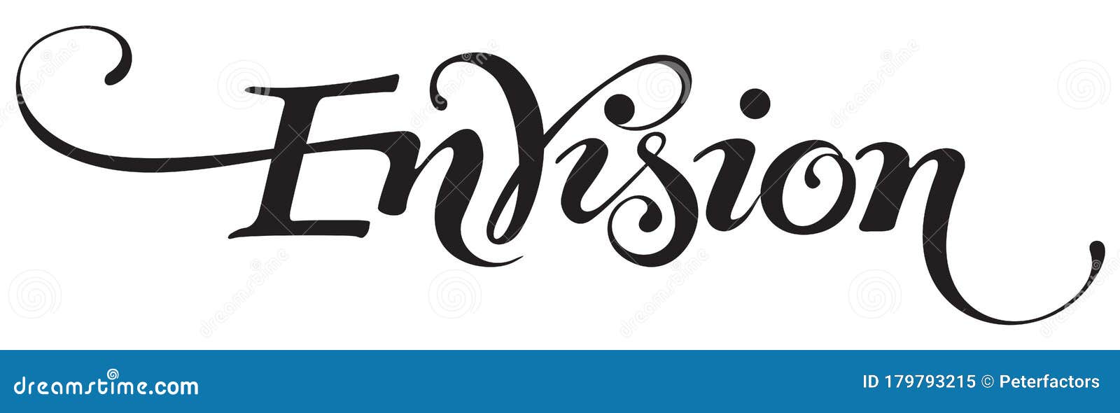 Envision - Custom Calligraphy Text Stock Vector - Illustration of ...