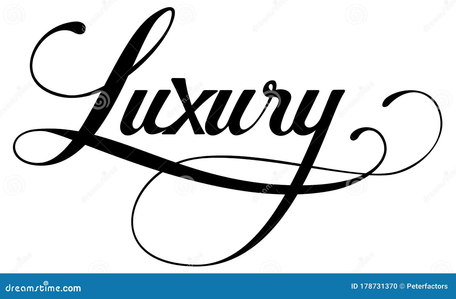Luxury - Custom Calligraphy Text Vector Illustration | CartoonDealer ...