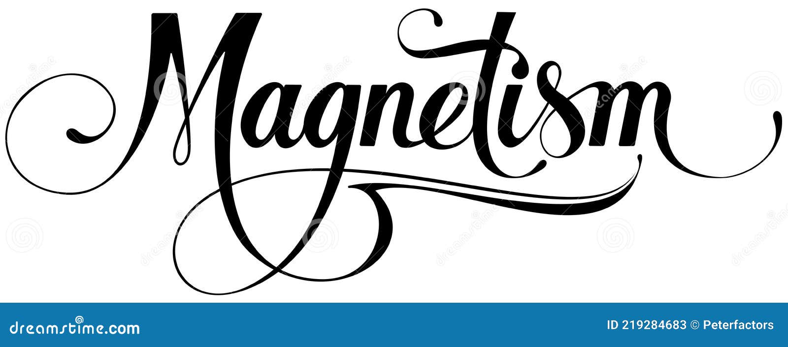 Magnetism - Custom Calligraphy Text Stock Vector - Illustration of ...