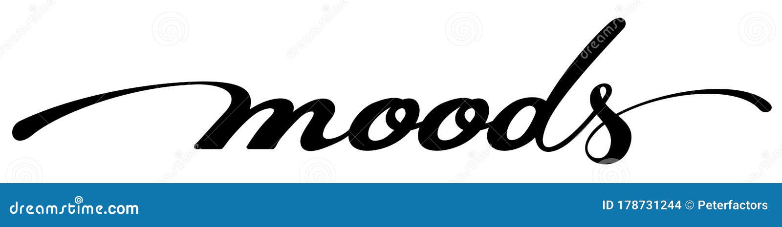Moods - Custom Calligraphy Text Stock Vector - Illustration of moods ...