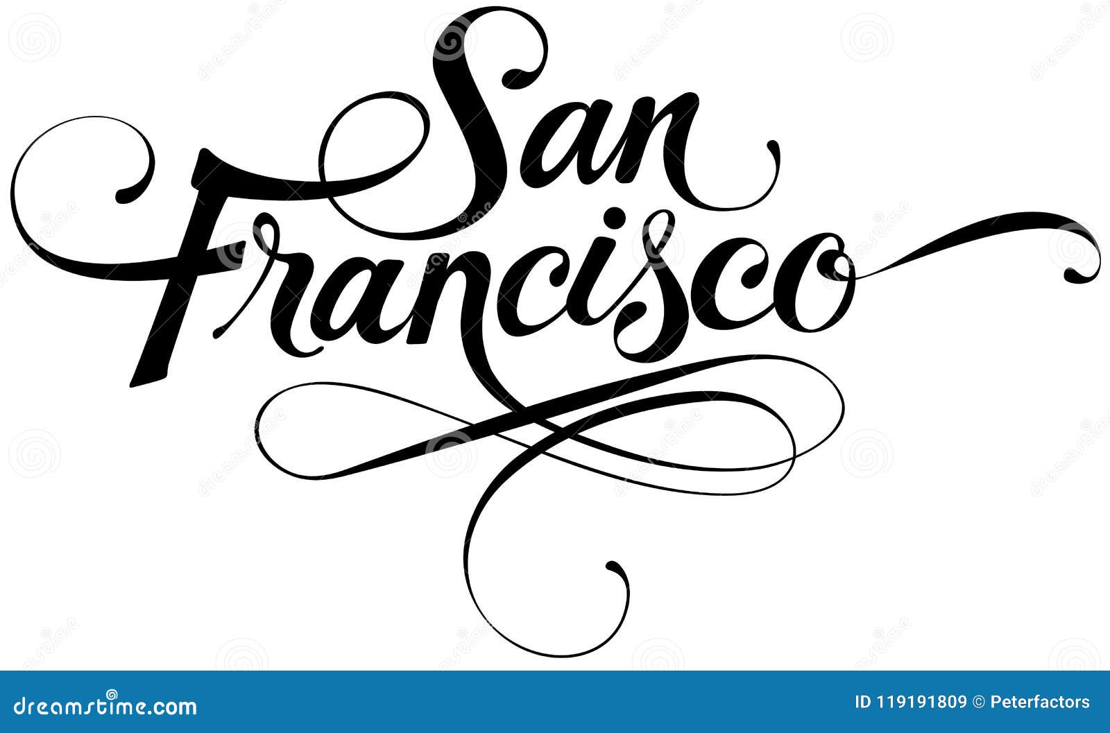San Francisco stock vector. Illustration of place, artistic - 119191809