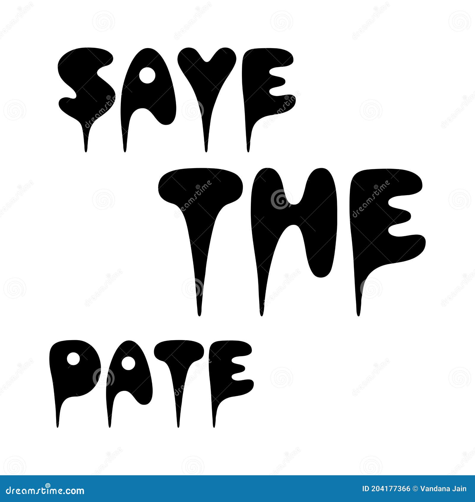 Save the Date.Vector Version of My Own Calligraphy.Save the Date ...