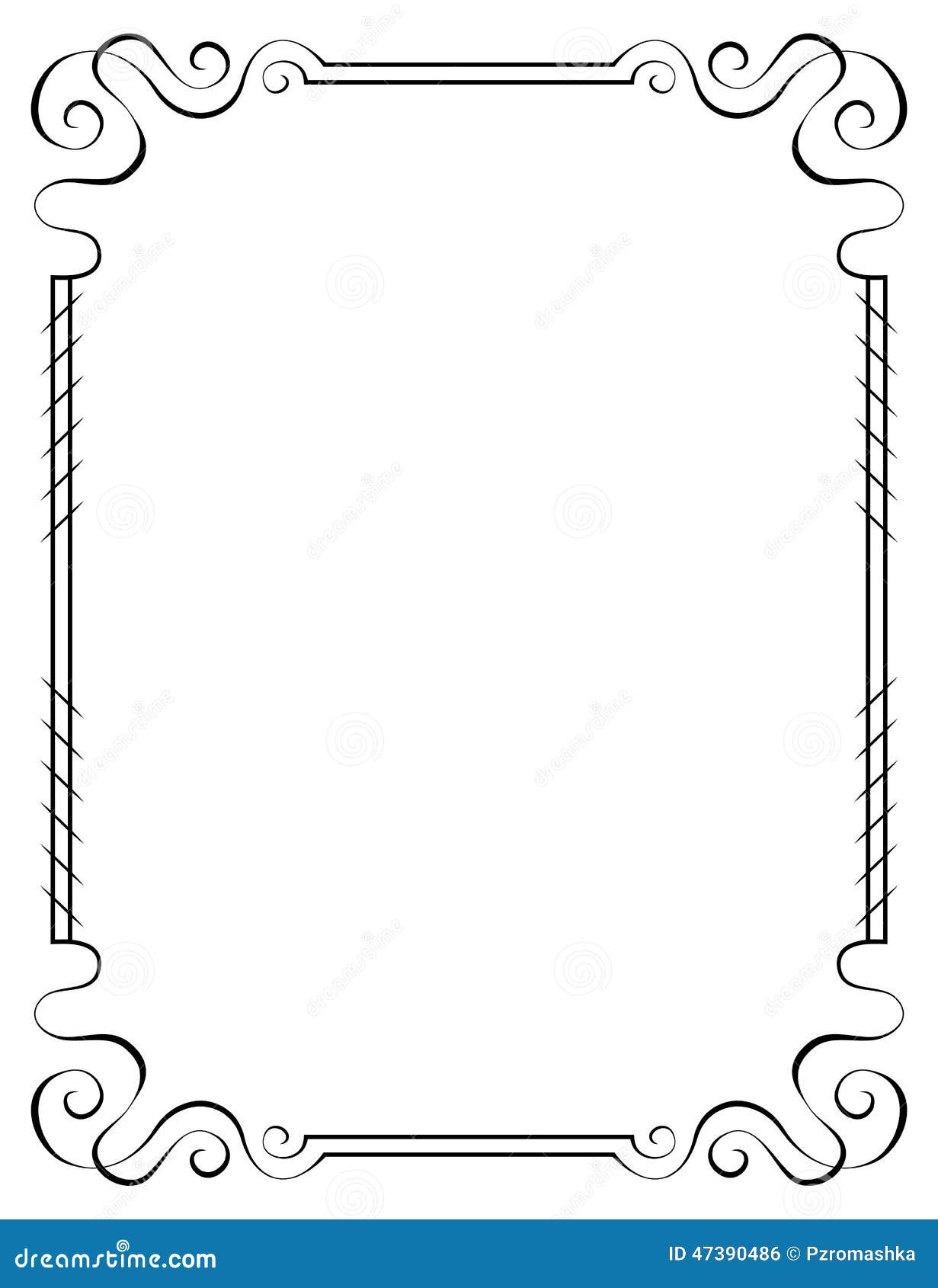 Vector verticaal kader vector illustratie. Illustration of kader - 47390486