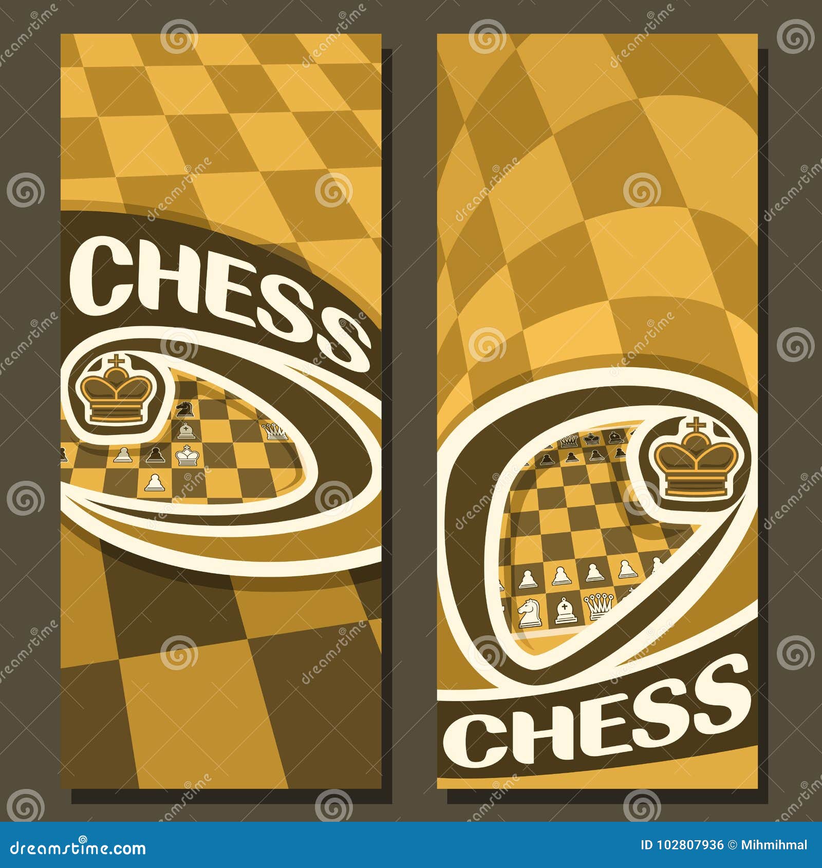 Vector Vertical Banners for Chess Stock Vector - Illustration of ...