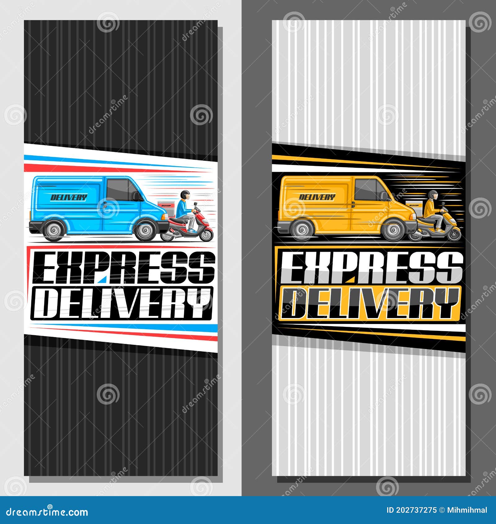 Vector Vertical Banners for Express Delivery Stock Vector ...
