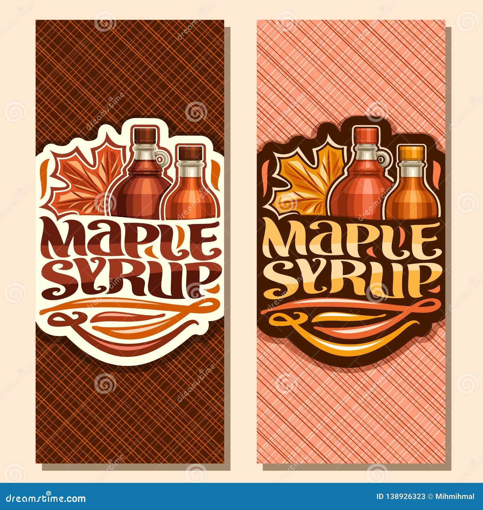 Vector Vertical Banners for Maple Syrup Stock Vector - Illustration of ...