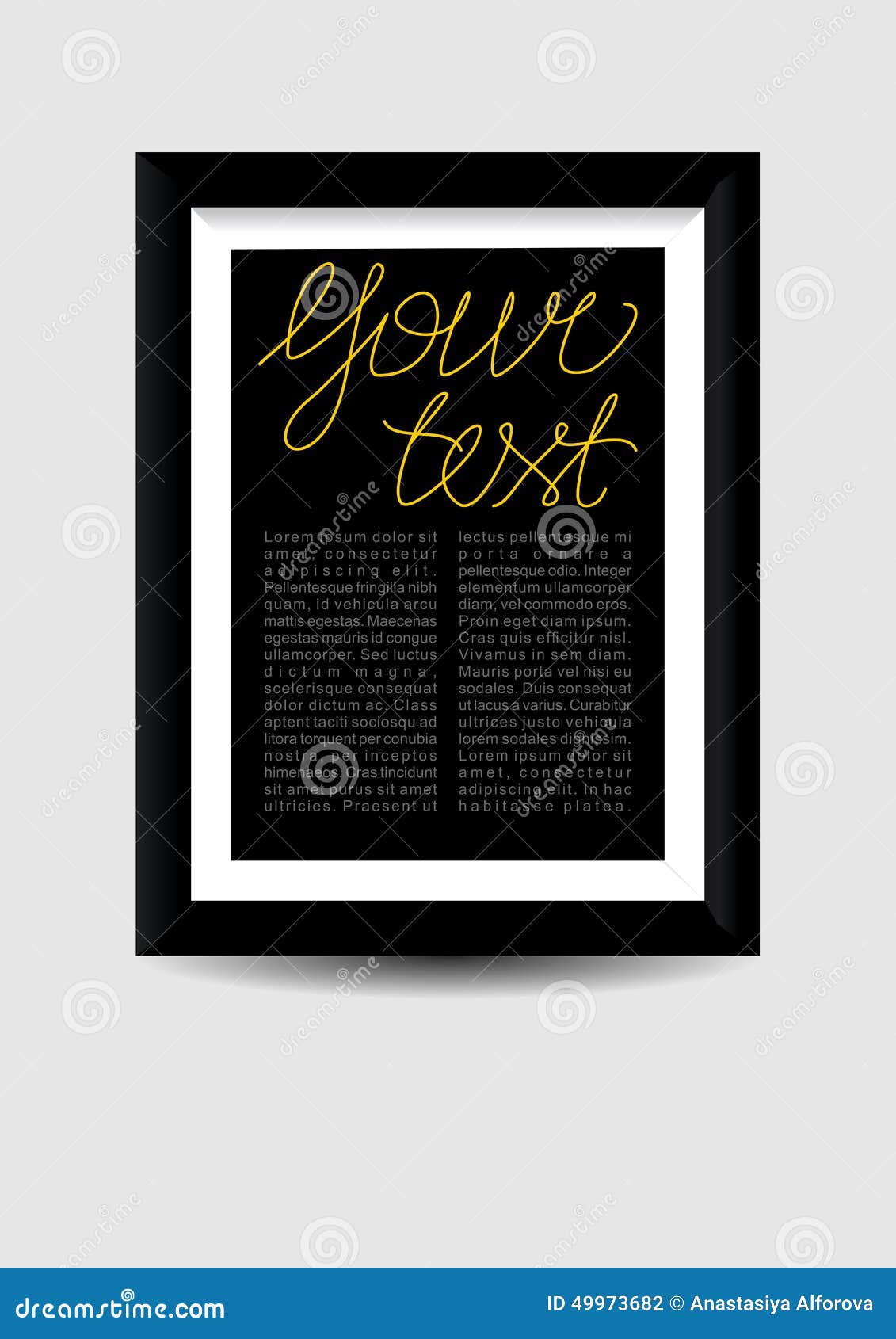 Vector vertical frame stock vector. Illustration of information - 49973682